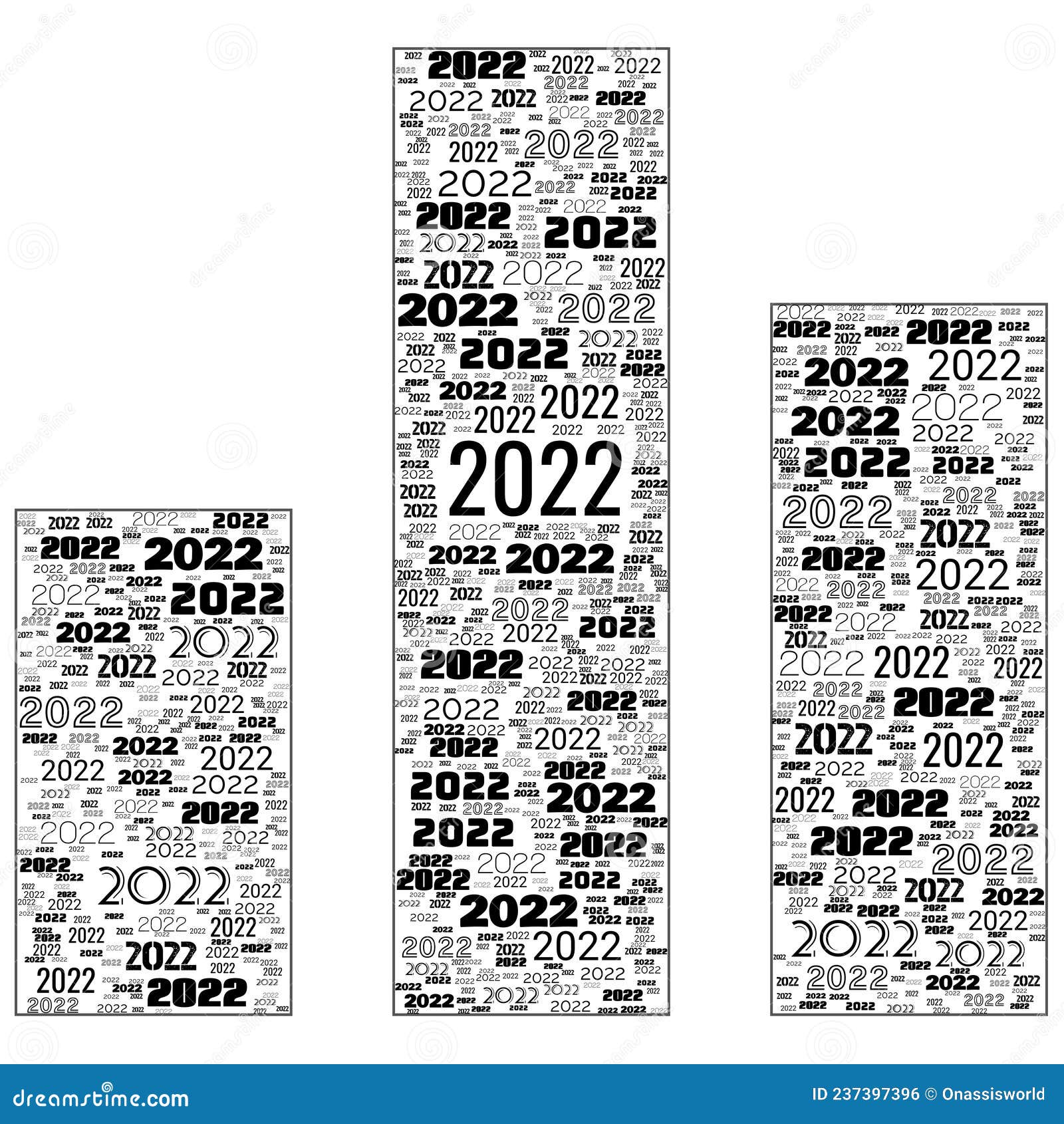 Calendar Year 2022 Text Illustrations Stock Illustration - Illustration ...