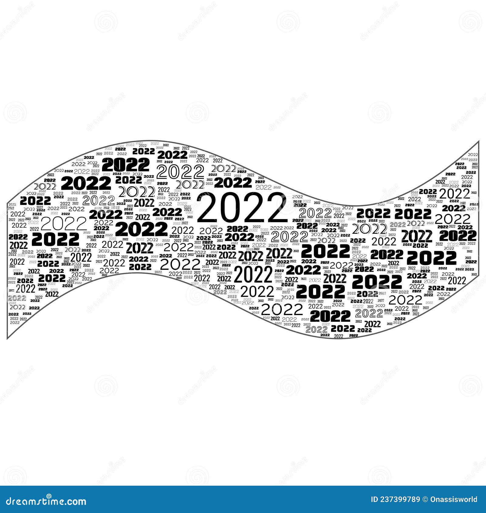 Calendar Year 2022 Text Illustrations Stock Illustration - Illustration ...