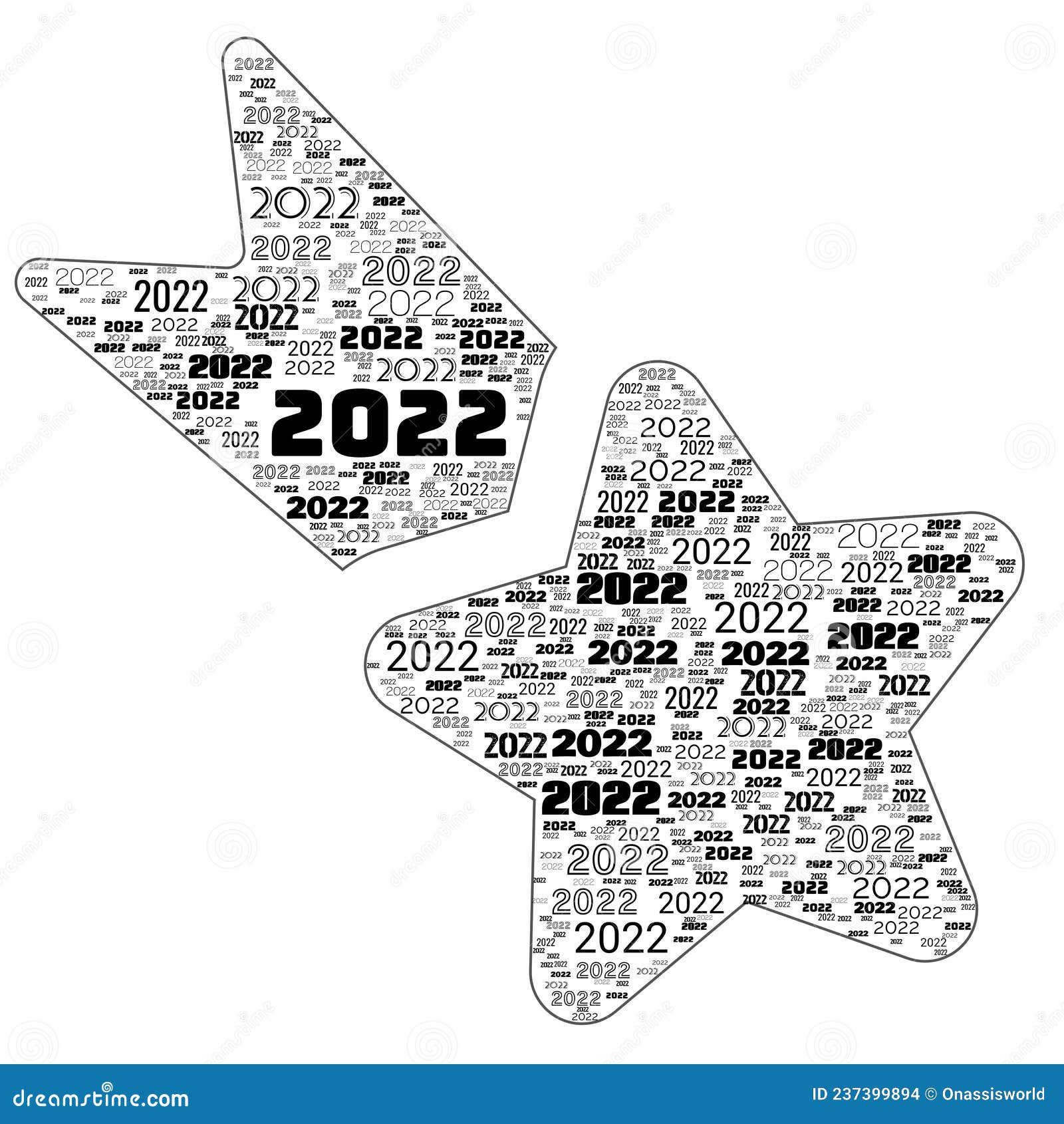 Calendar Year 2022 Text Illustrations Stock Illustration - Illustration ...