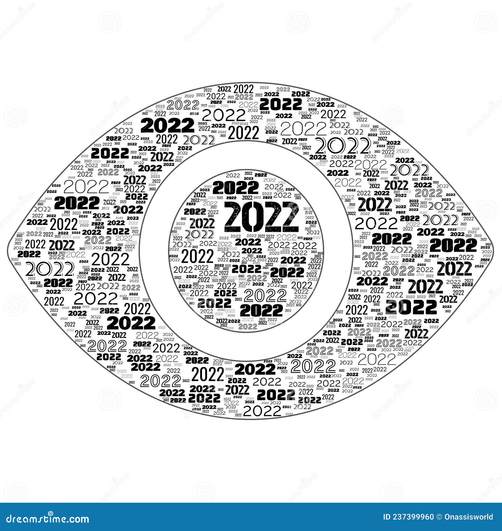 Calendar Year 2022 Text Illustrations Stock Illustration - Illustration ...