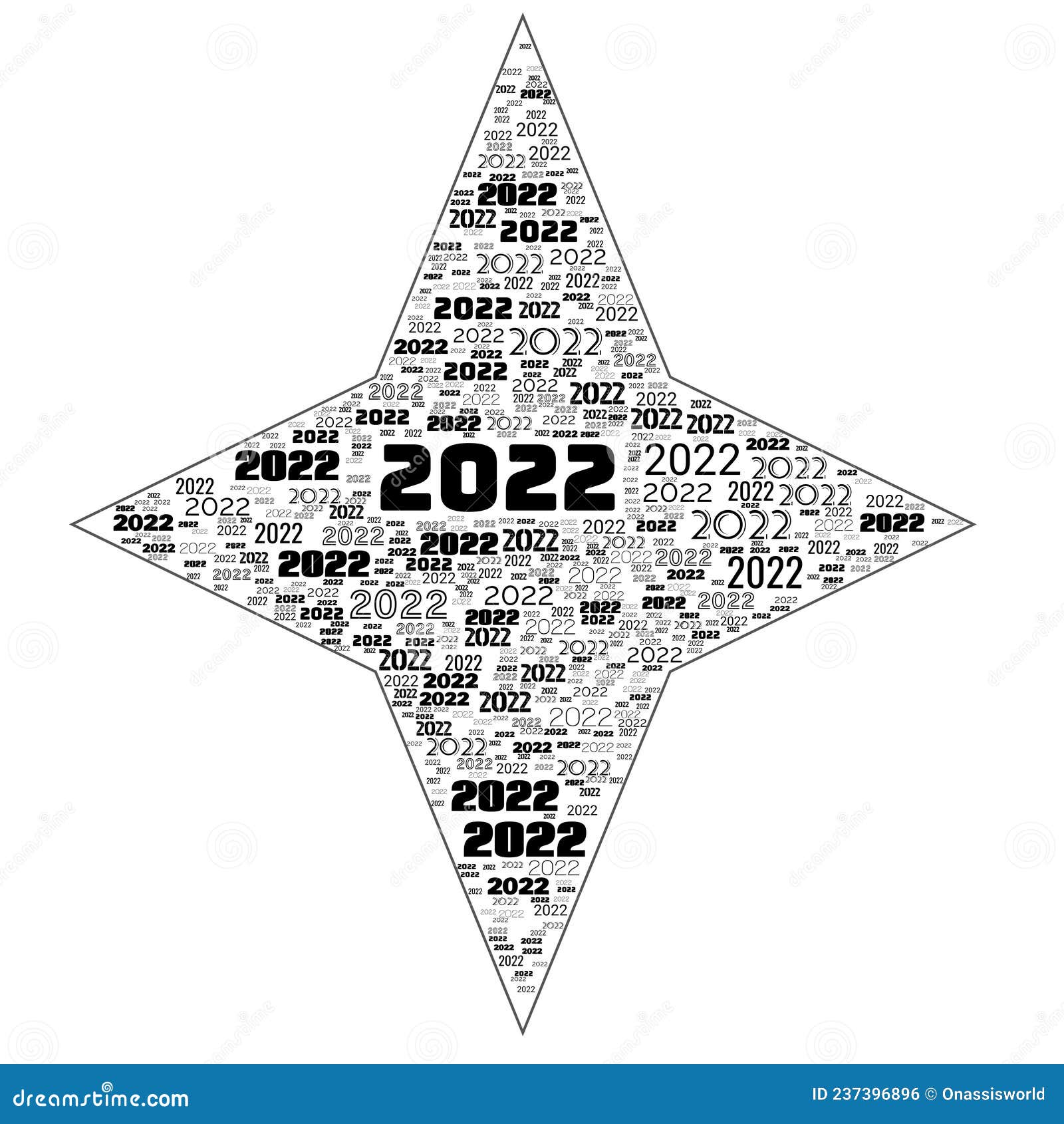 Calendar Year 2022 Text Illustrations Stock Illustration - Illustration ...