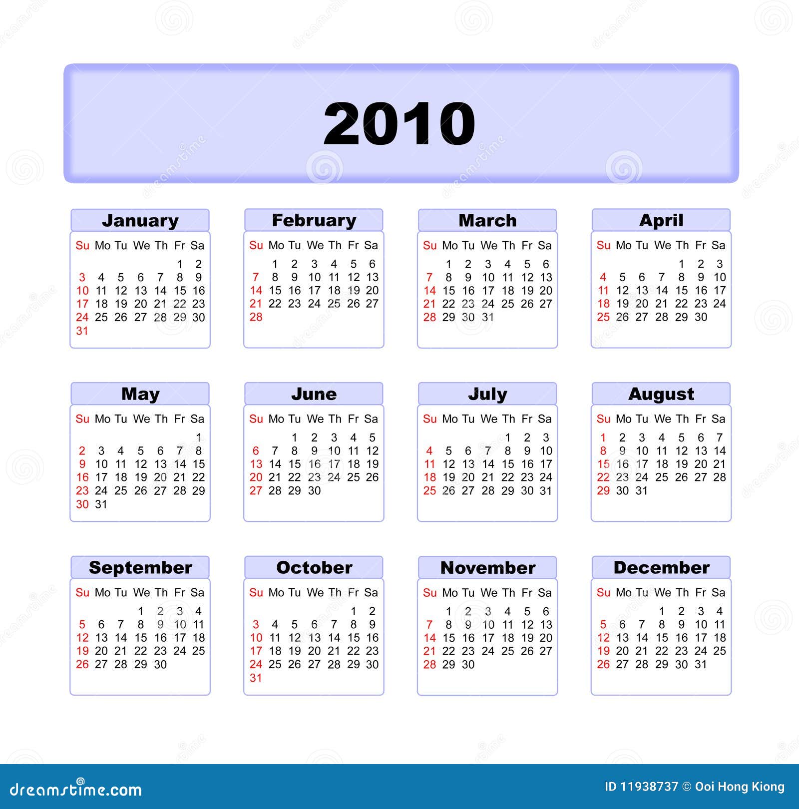 Calendario 2010 illustrazione di stock. Illustrazione di calandri ...