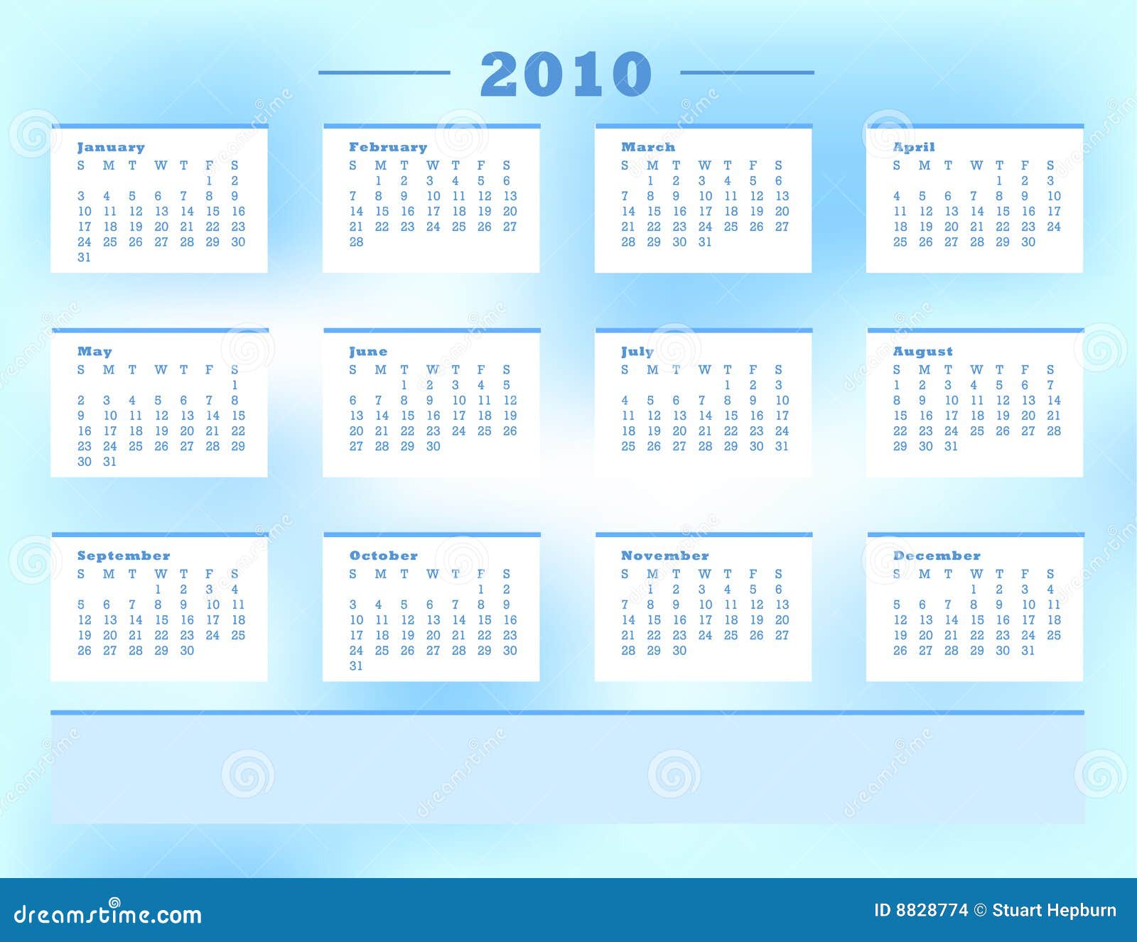 Calendario 2010 ilustración del vector. Ilustración de anual - 8828774