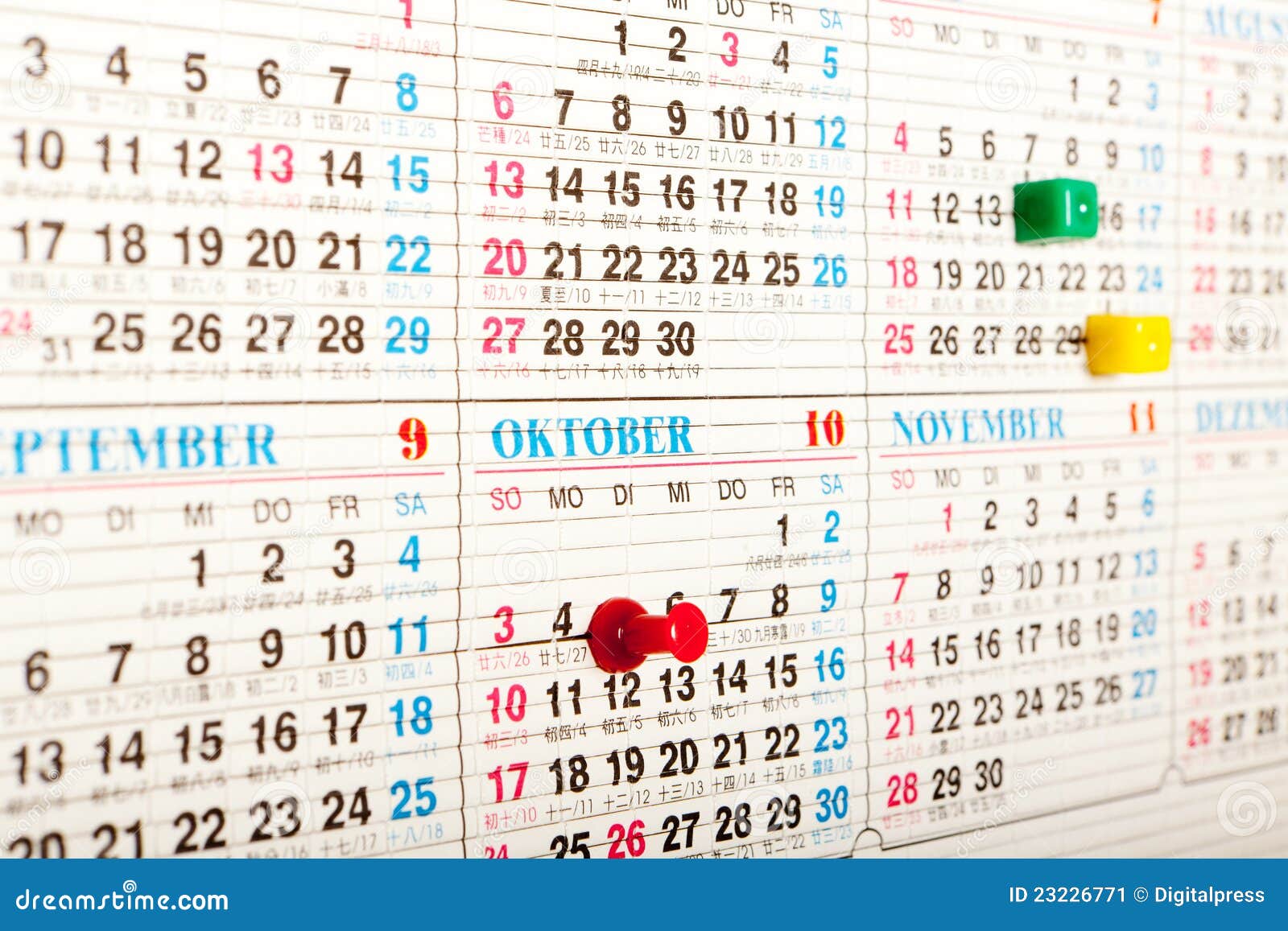 Calendario imagen de archivo. Imagen de anual, fecha - 23226771