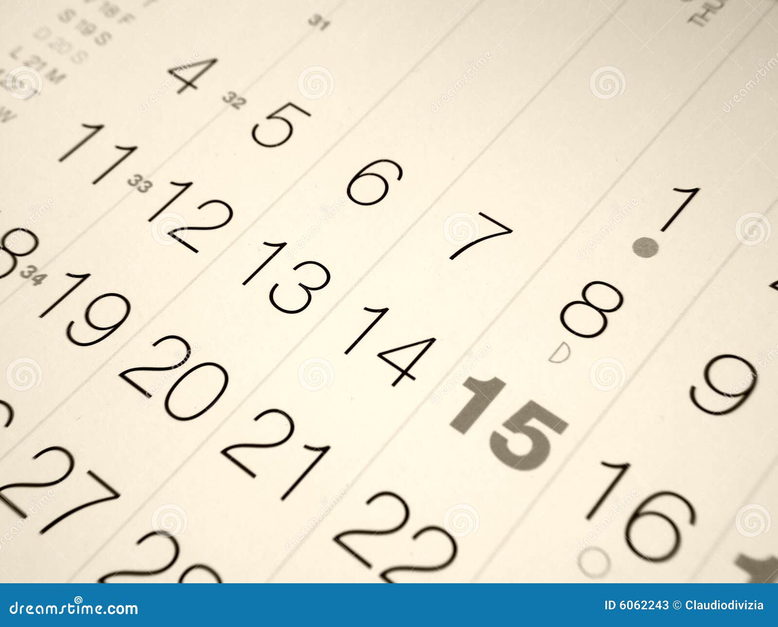 Calendario imagen de archivo. Imagen de fecha, fechas - 6062243