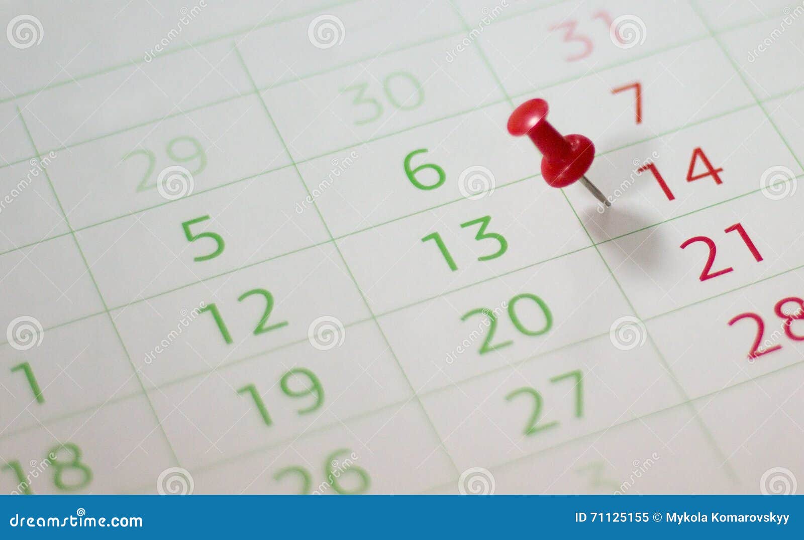 Calendario imagen de archivo. Imagen de plan, pasador - 71125155