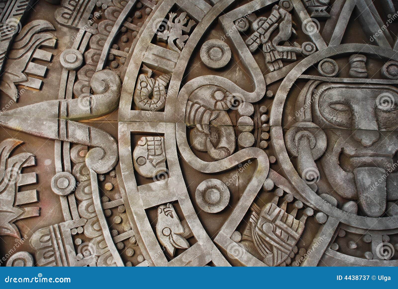 Calendario azteco immagine stock. Immagine di simboli - 4438737