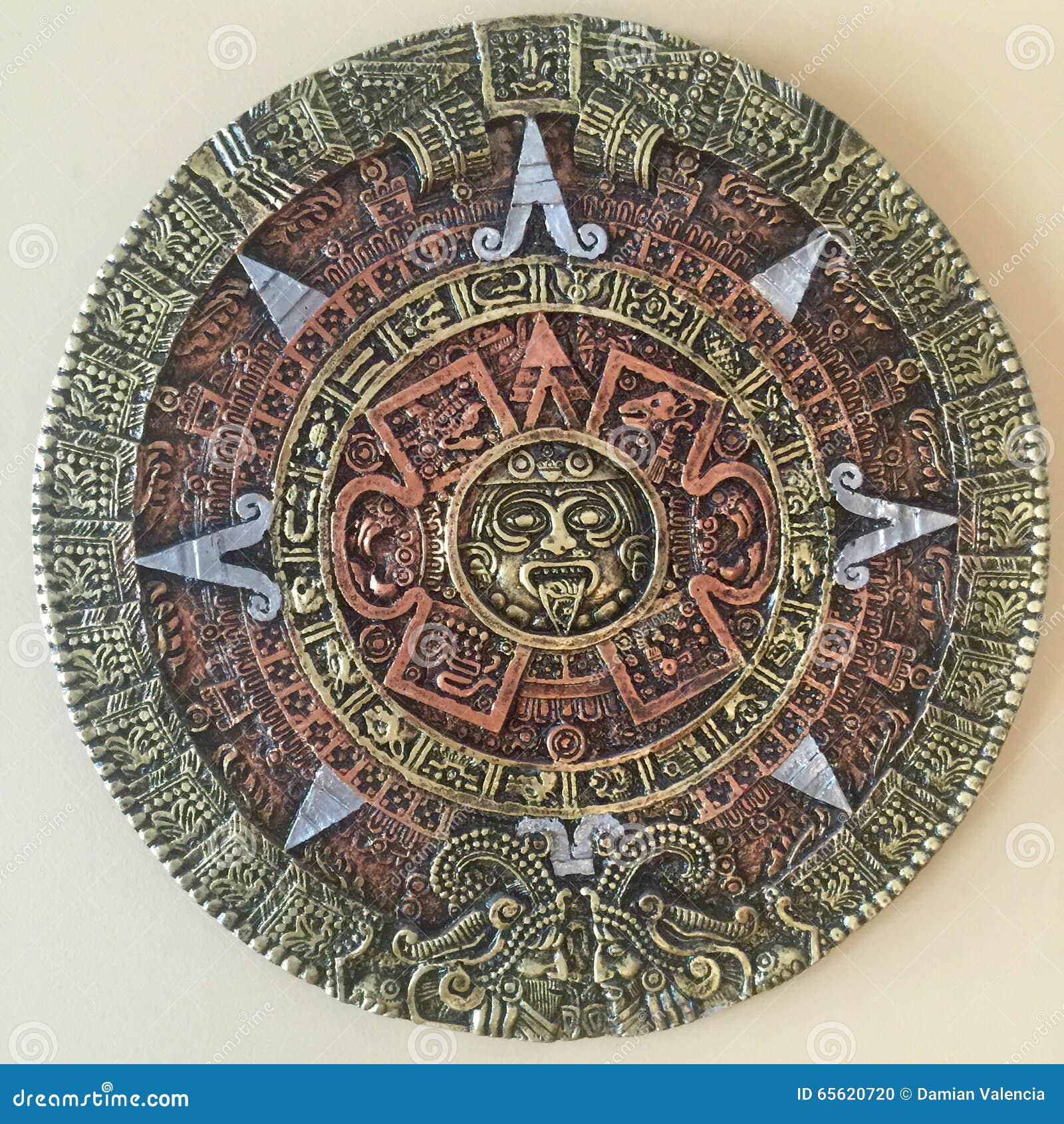 Calendario azteco fotografia stock. Immagine di decorazione - 65620720