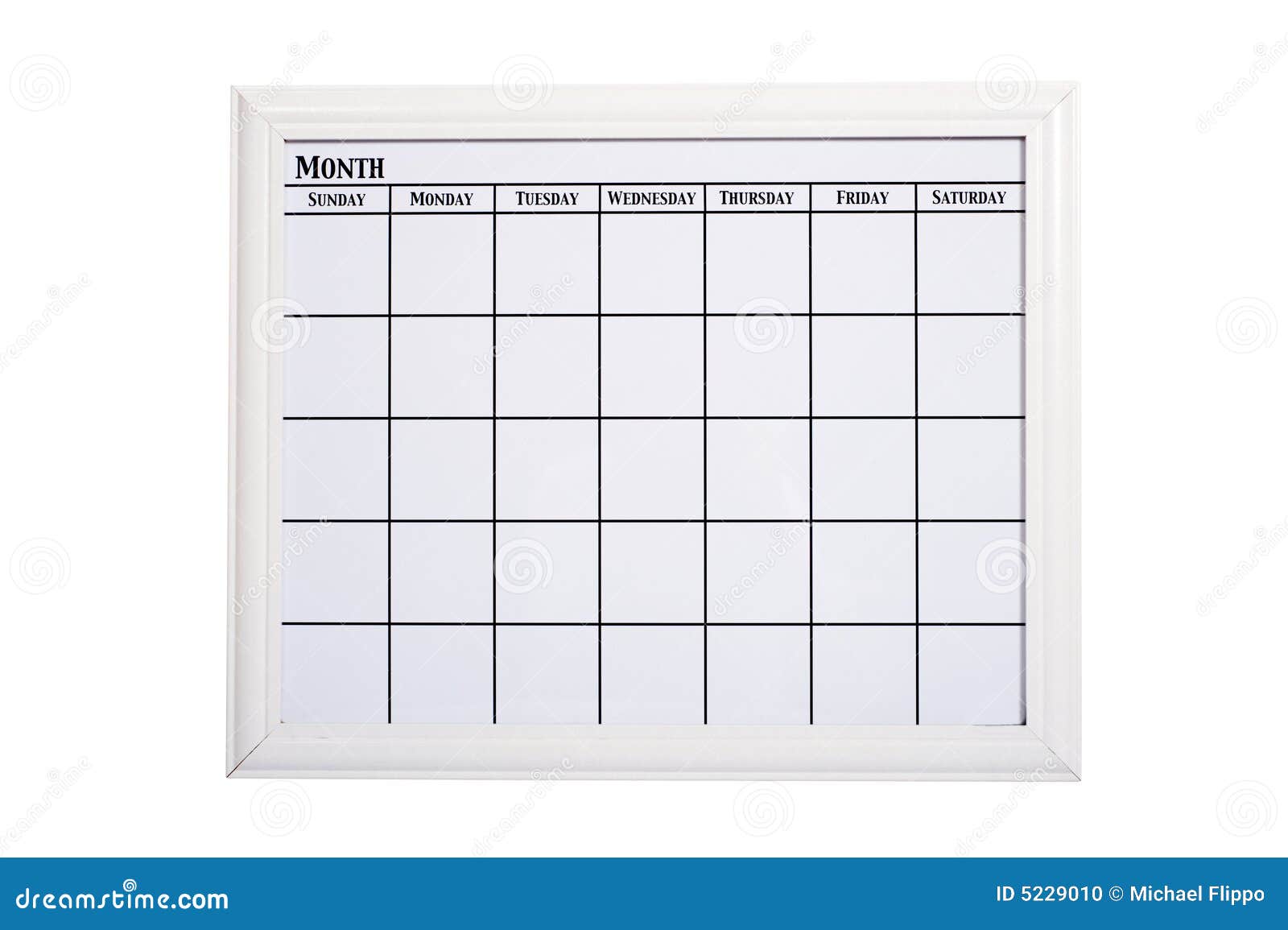 Calendario Blanco En Blanco Foto de archivo - Imagen de blanco, tarjeta ...