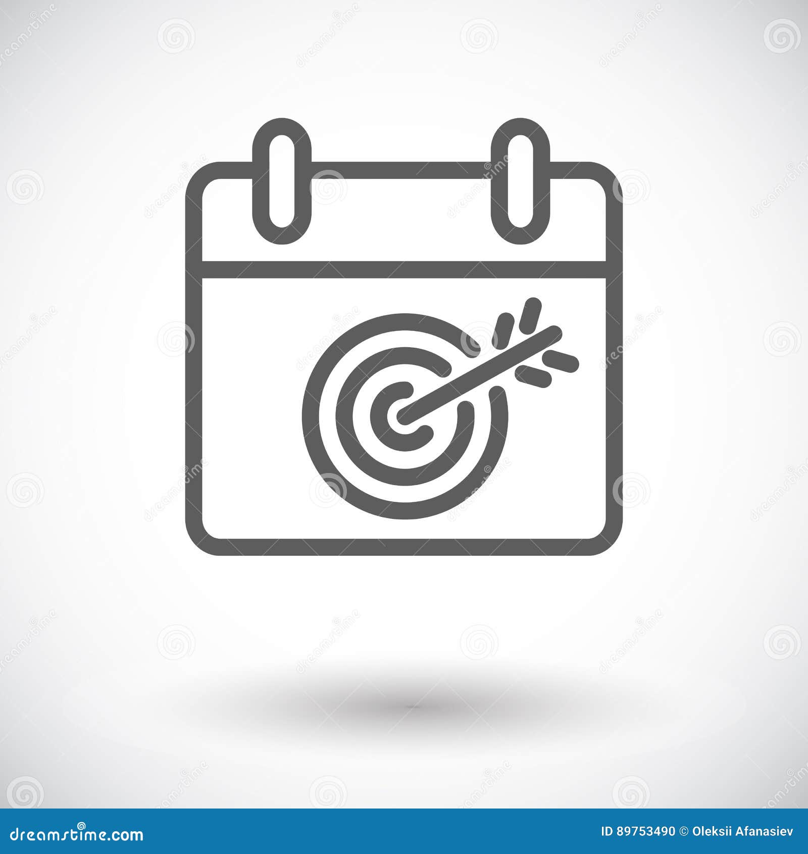 Calendario con meta ilustración del vector. Ilustración de organizador ...