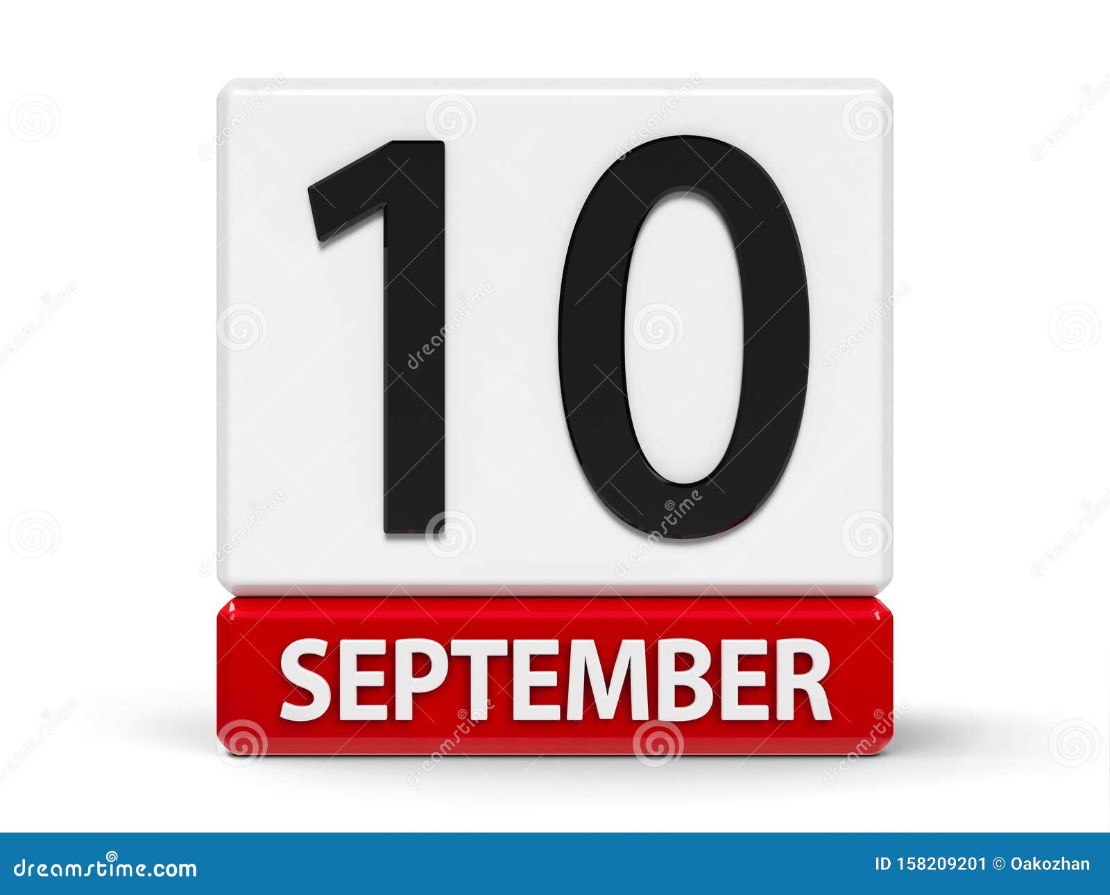 Calendario Cubes 10 De Septiembre Stock de ilustración - Ilustración de ...