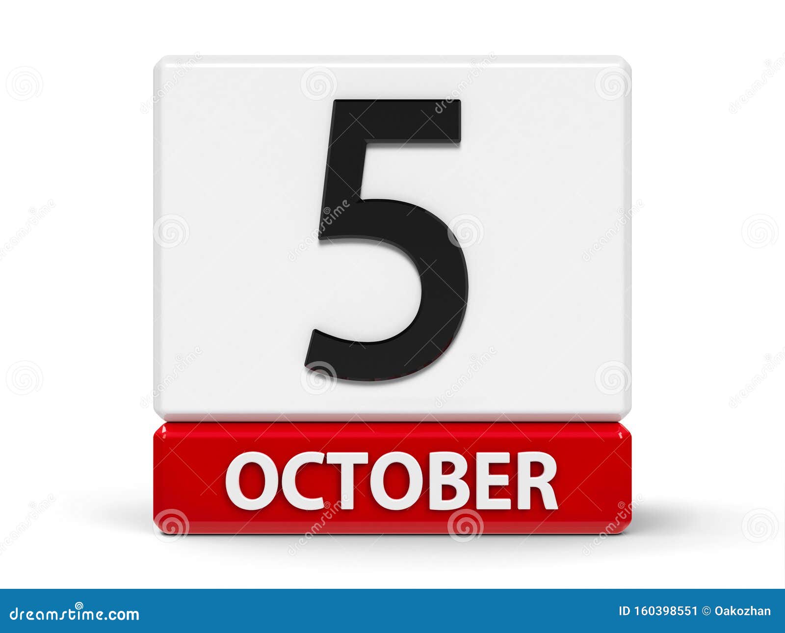 Calendario Cubos 5 De Octubre Stock de ilustración - Ilustración de ...