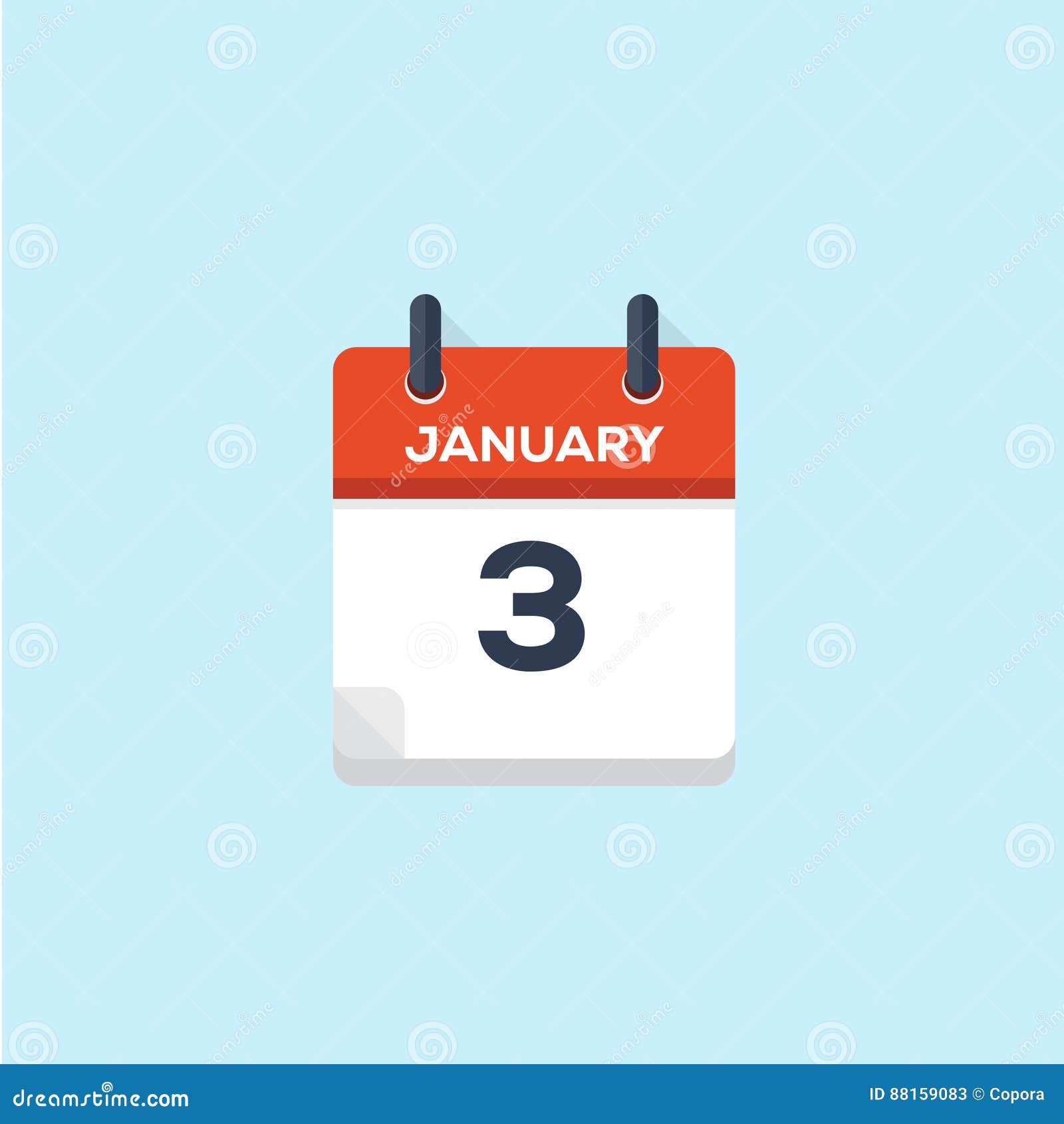 3 Calendario De Enero, Ejemplo Del Vector Ilustración del Vector ...