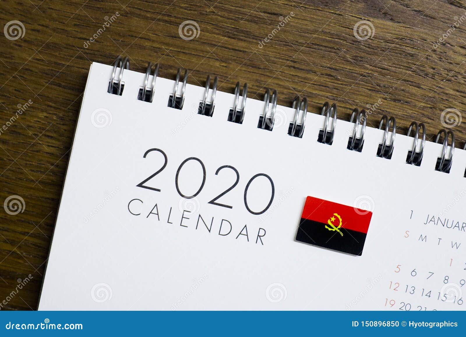 Calendario De La Bandera De Angola 2020 Foto de archivo - Imagen de ...
