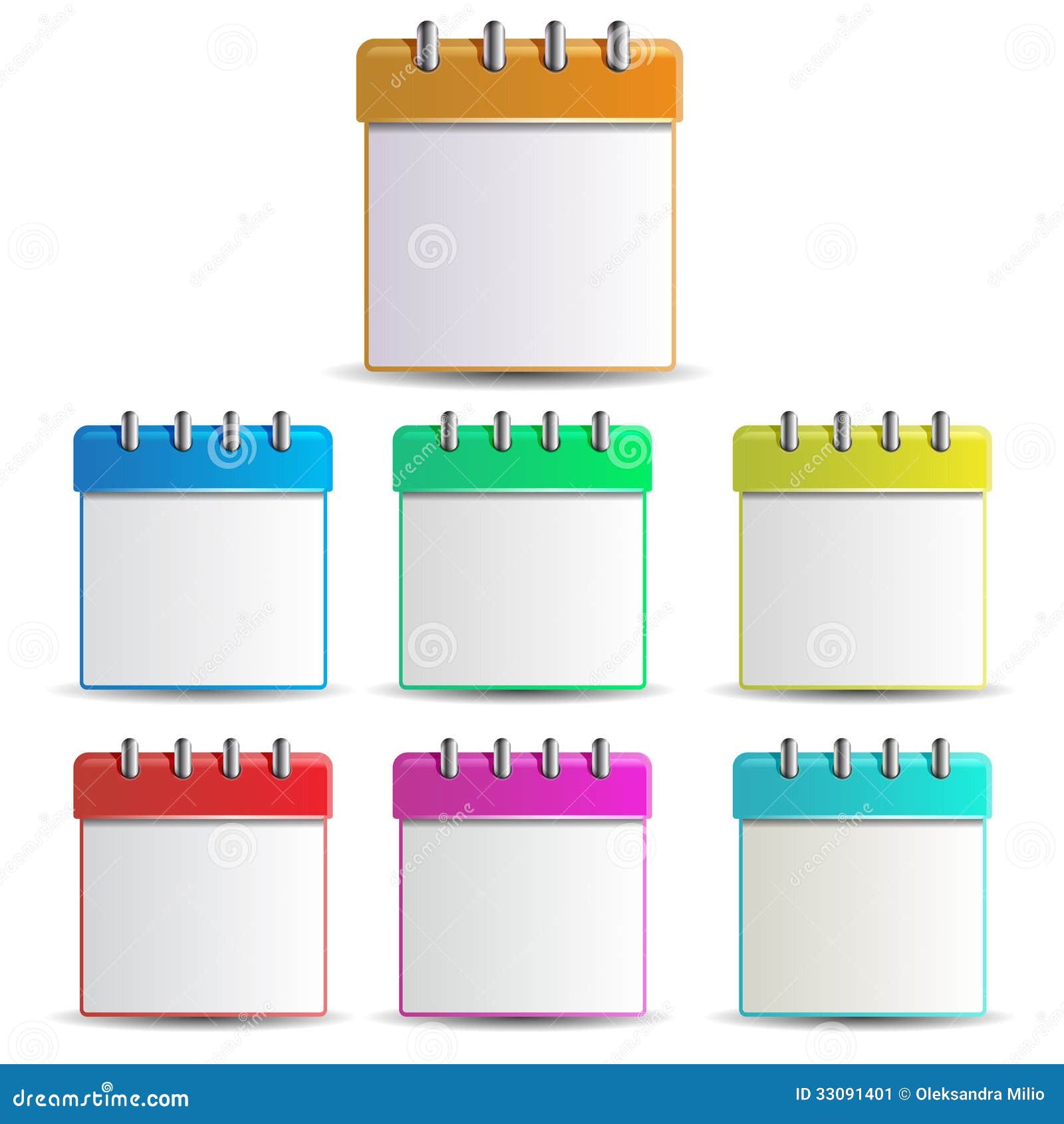 Calendario del color ilustración del vector. Ilustración de diario ...