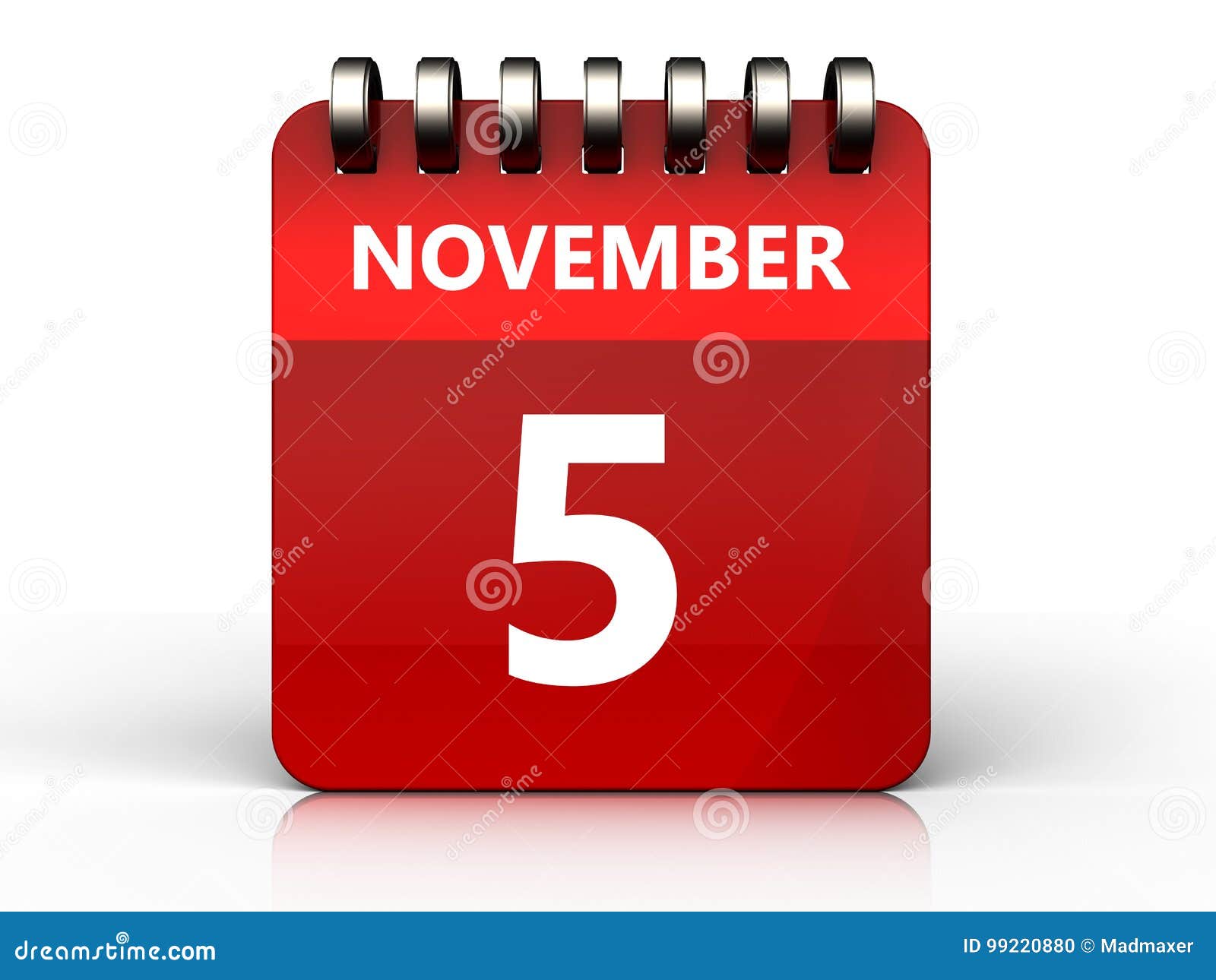 Calendario Del 5 De Noviembre 3d Stock de ilustración - Ilustración de ...