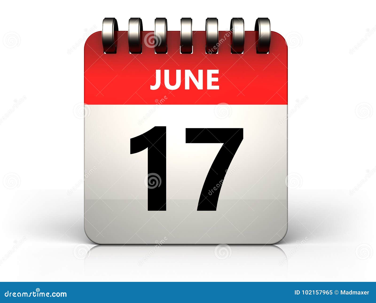 Calendario Del 17 Giugno 3d Illustrazione di Stock - Illustrazione di ...