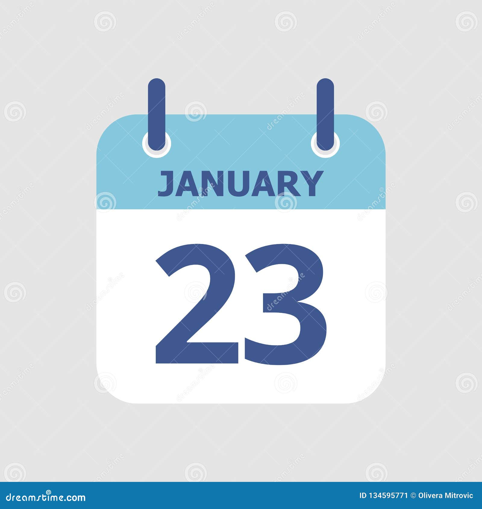 Calendario el 23 de enero ilustración del vector. Ilustración de enero ...