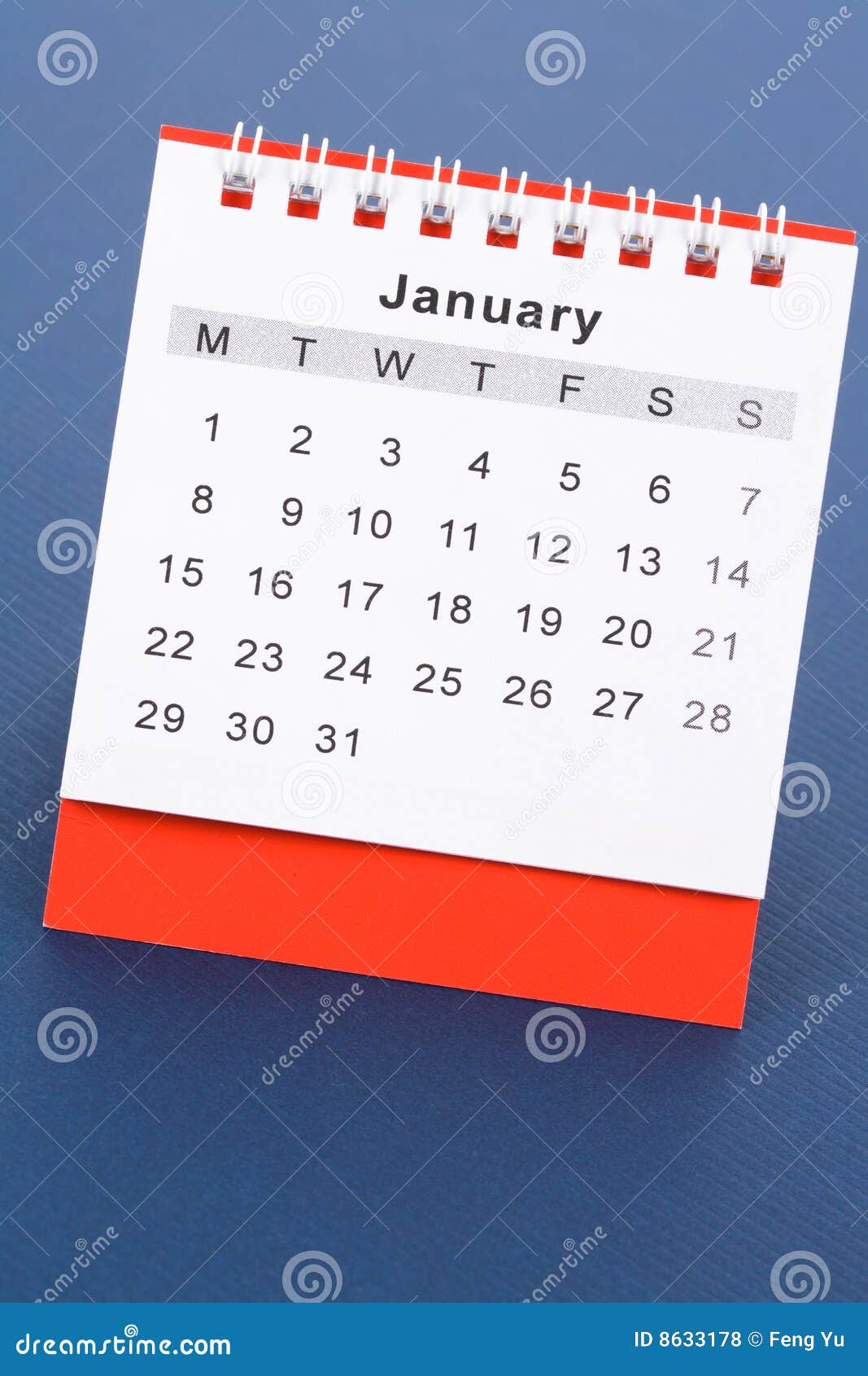 Calendario enero foto de archivo. Imagen de fecha, recordatorio - 8633178