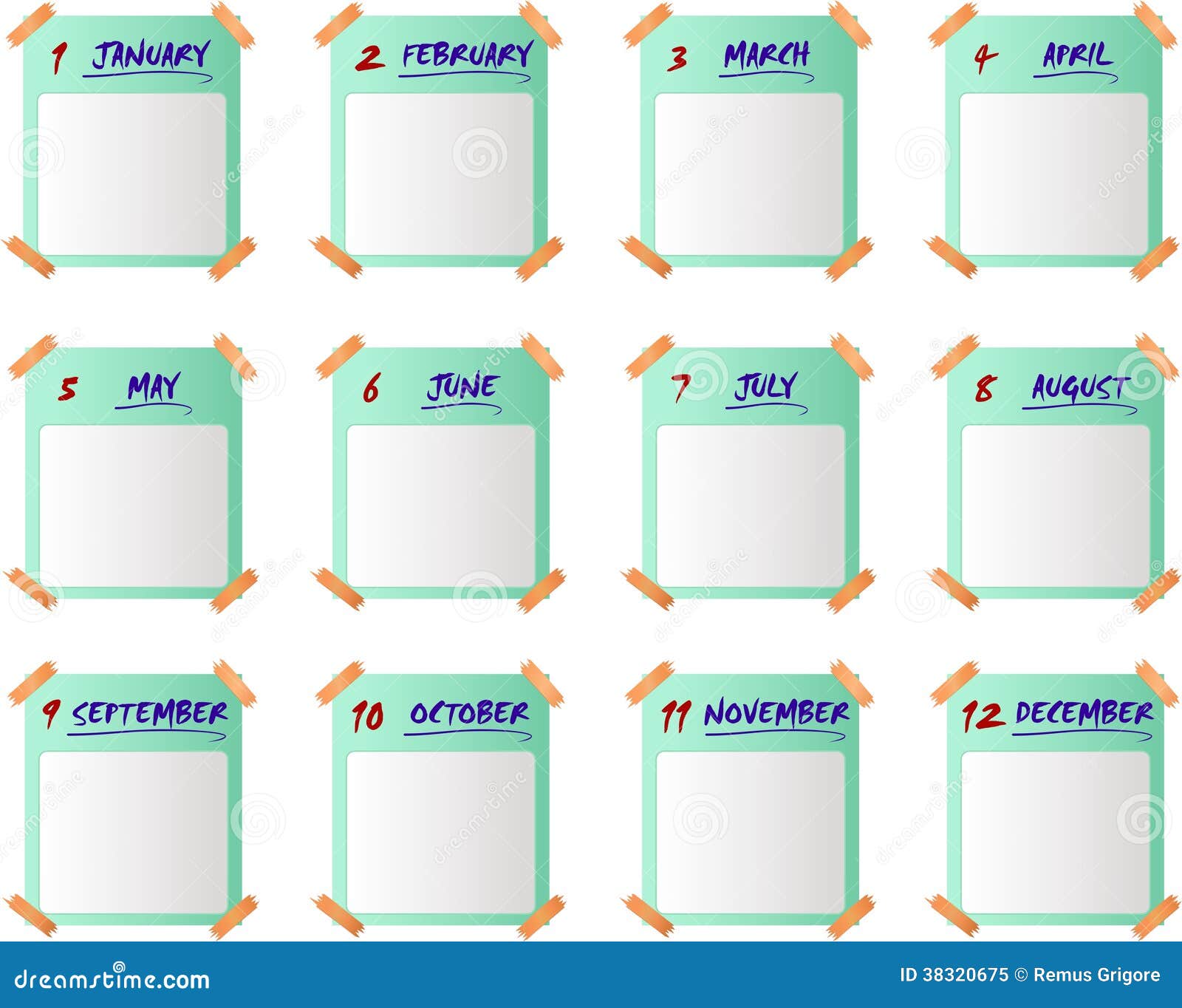 Calendario - Formato De Los Cdr Ilustración del Vector - Ilustración de ...