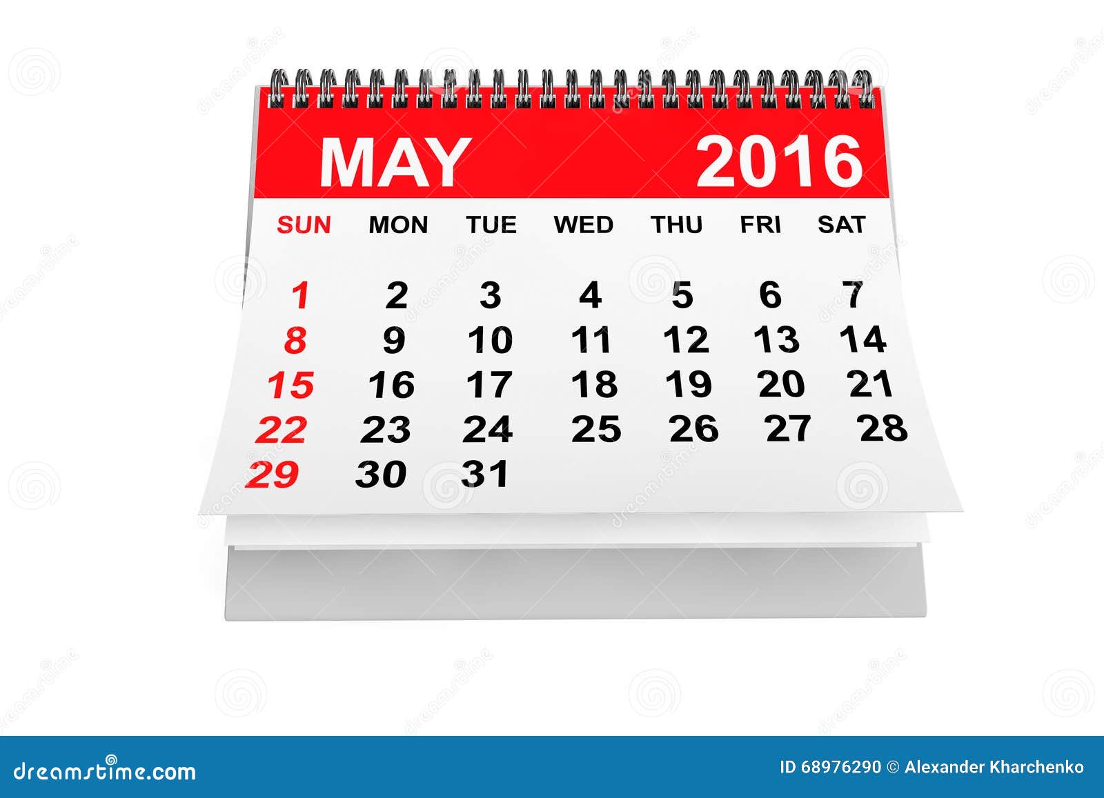 Calendario maggio 2016 illustrazione di stock. Illustrazione di ...
