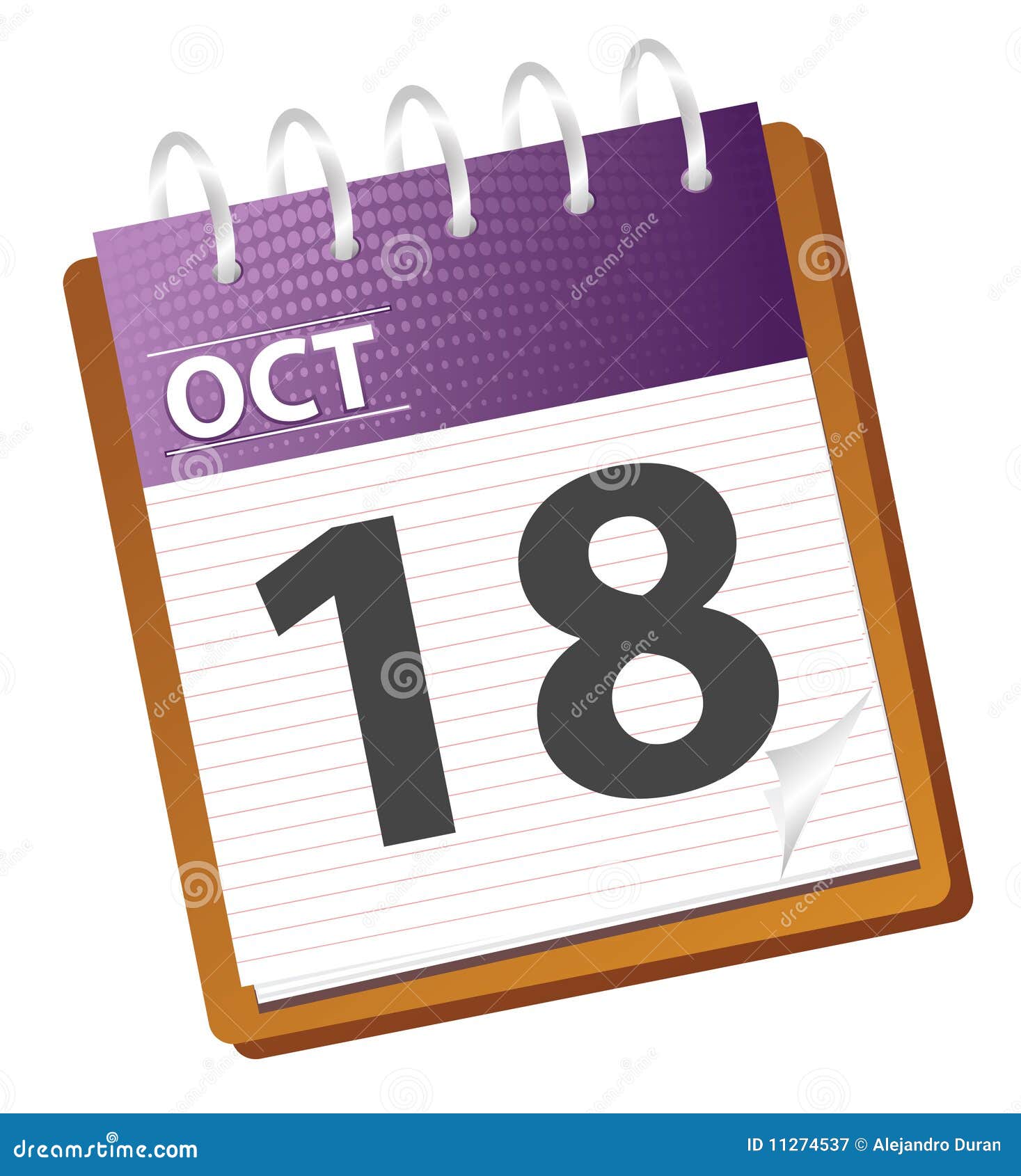 Calendario octubre ilustración del vector. Ilustración de futuro - 11274537