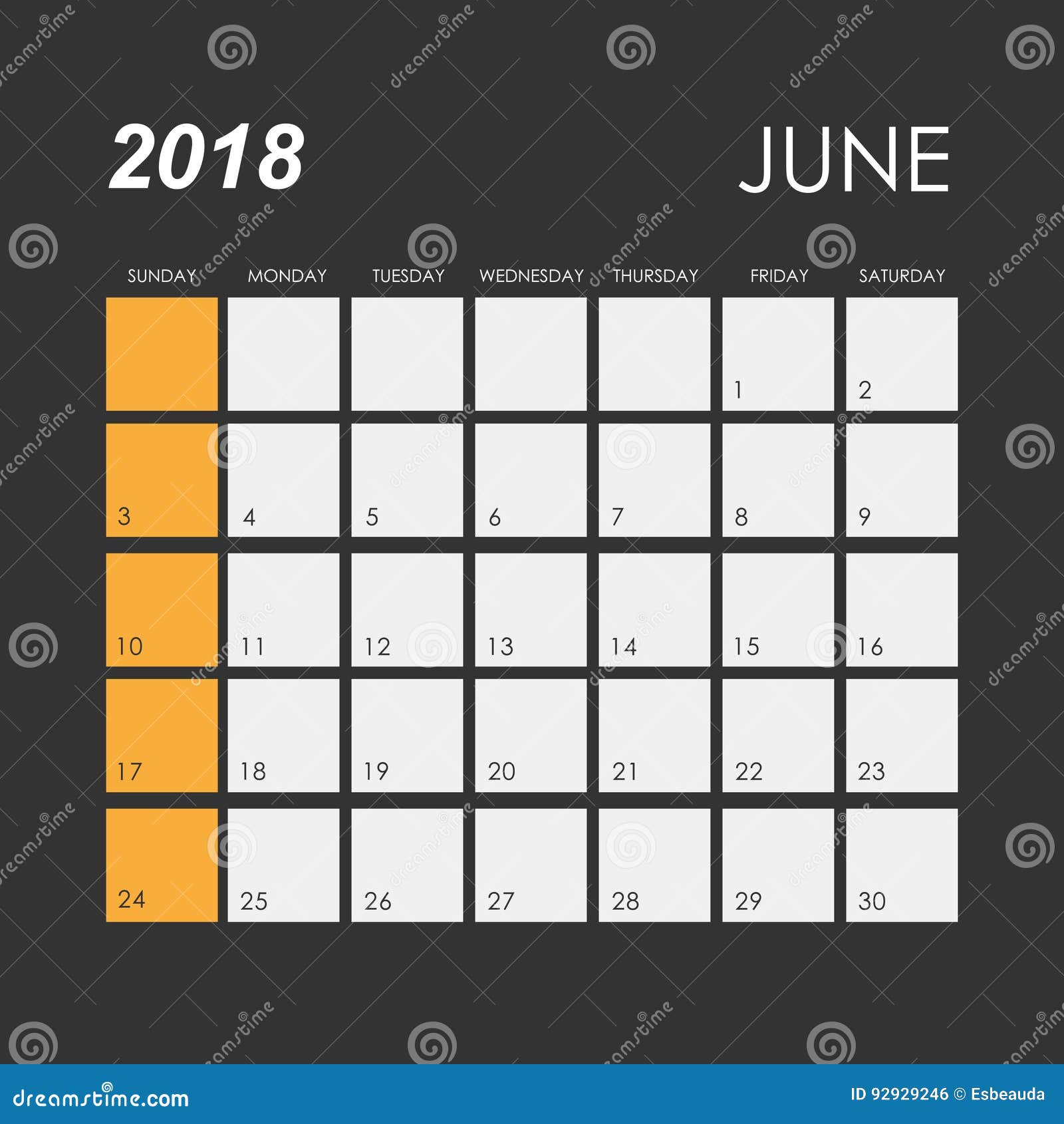 Calendario Para Julio De 2018 Ilustración del Vector - Ilustración de ...
