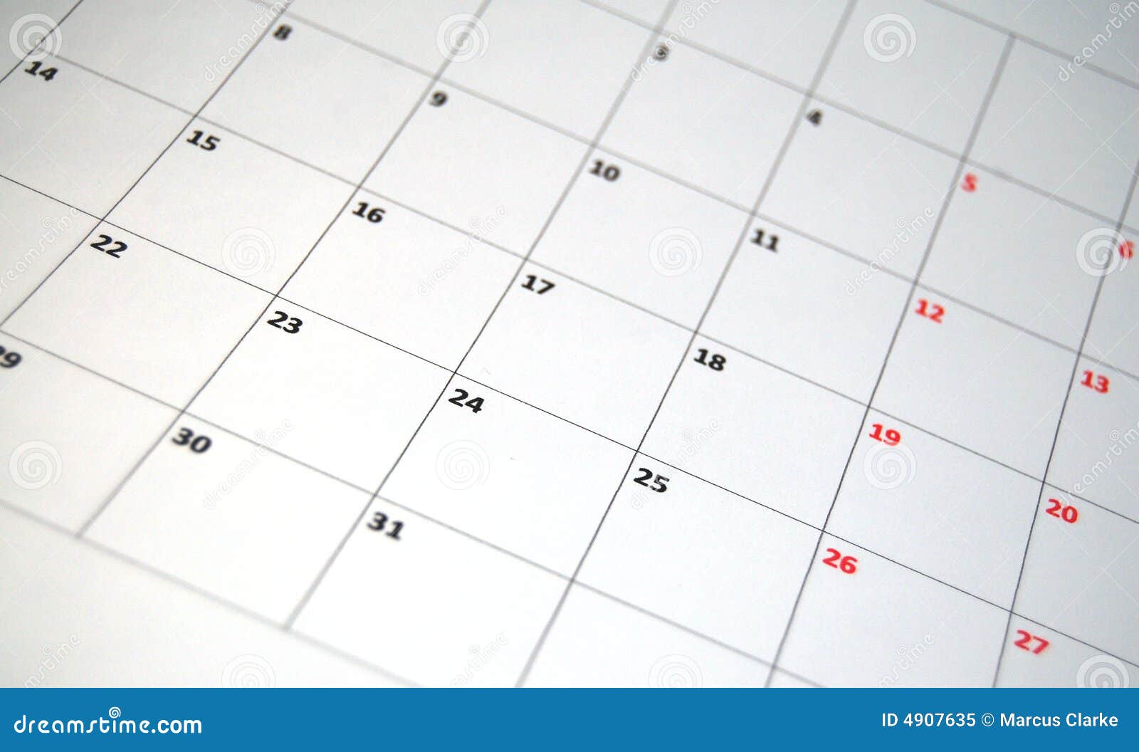 Calendario simple imagen de archivo. Imagen de recordatorio - 4907635