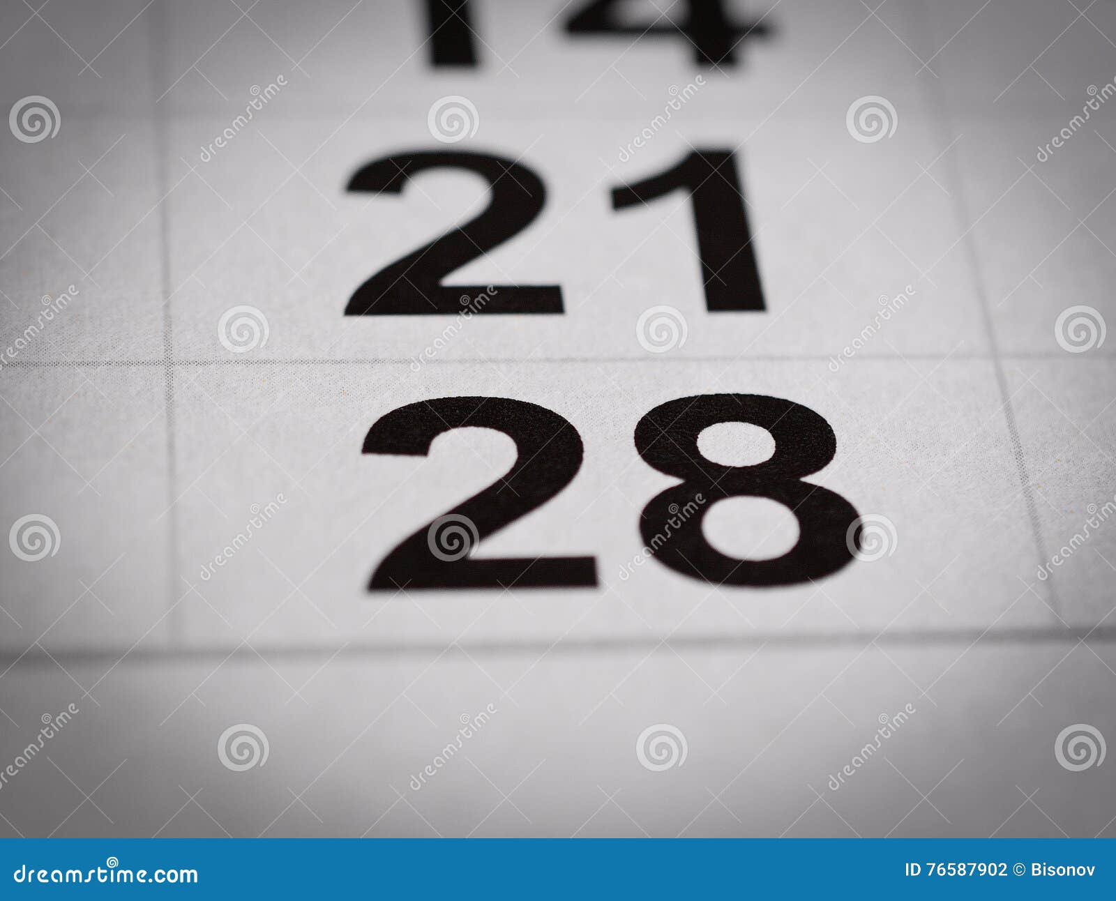 Calendario veintiocho foto de archivo. Imagen de negocios - 76587902