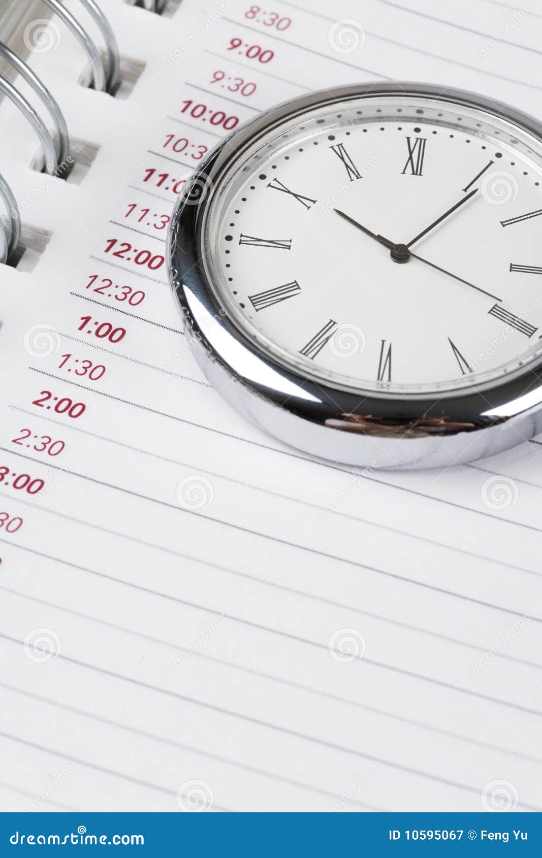 Calendario y reloj imagen de archivo. Imagen de organizador - 10595067