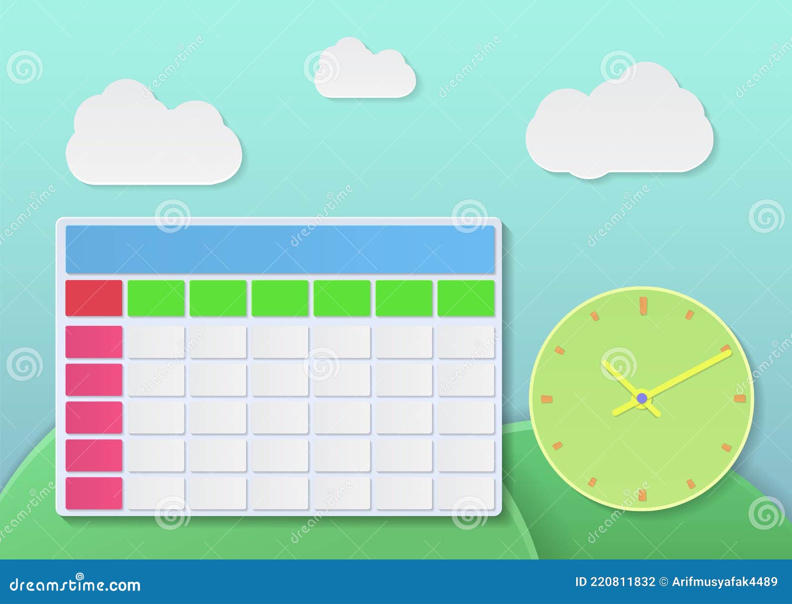 Calendario y reloj ilustración del vector. Ilustración de muestra ...