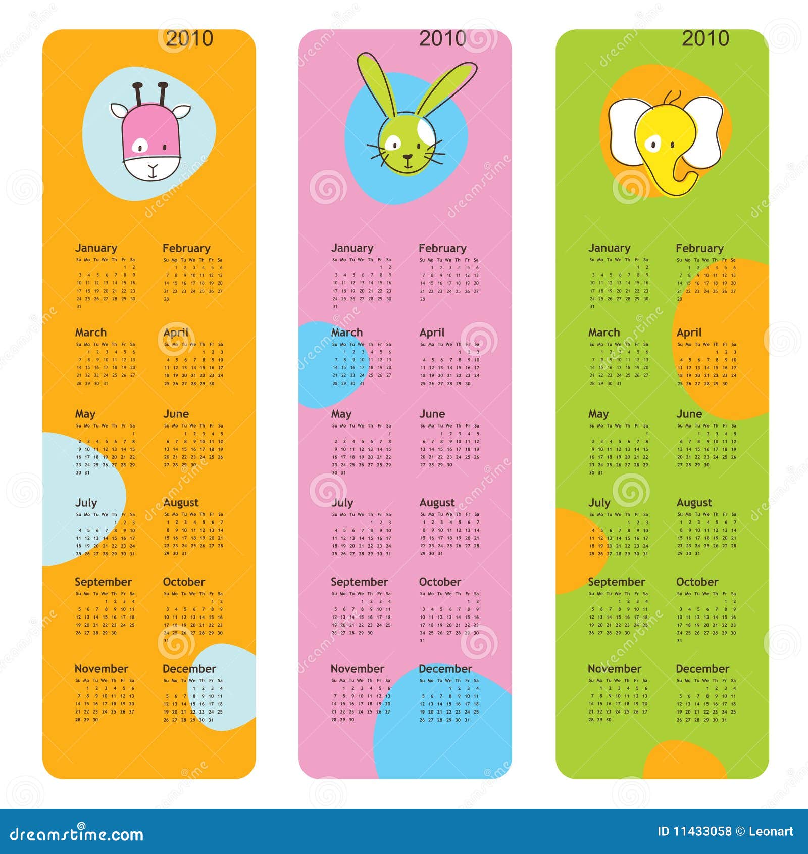Calendars 2010 stock vector. Illustration of children - 11433058