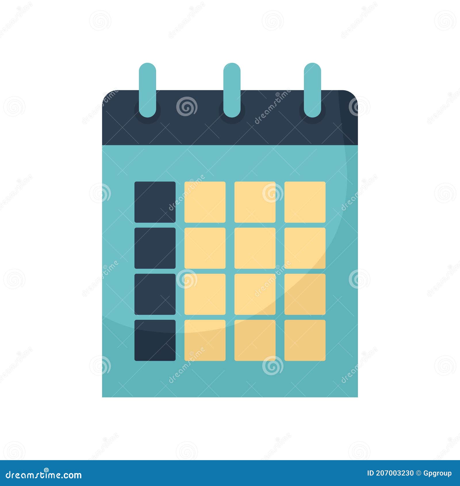 Calender with a blue color stock illustration. Illustration of drawing ...