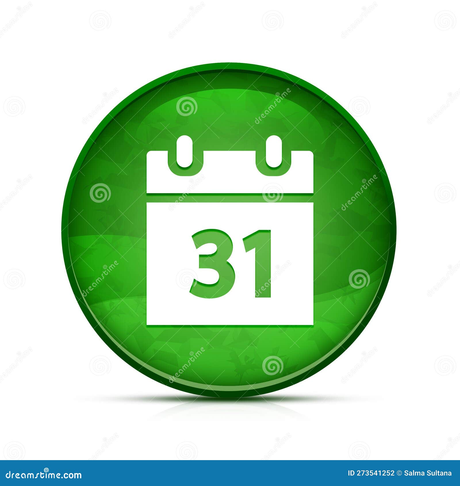 Calender Icon on Classy Splash Green Round Button Illustration Stock ...