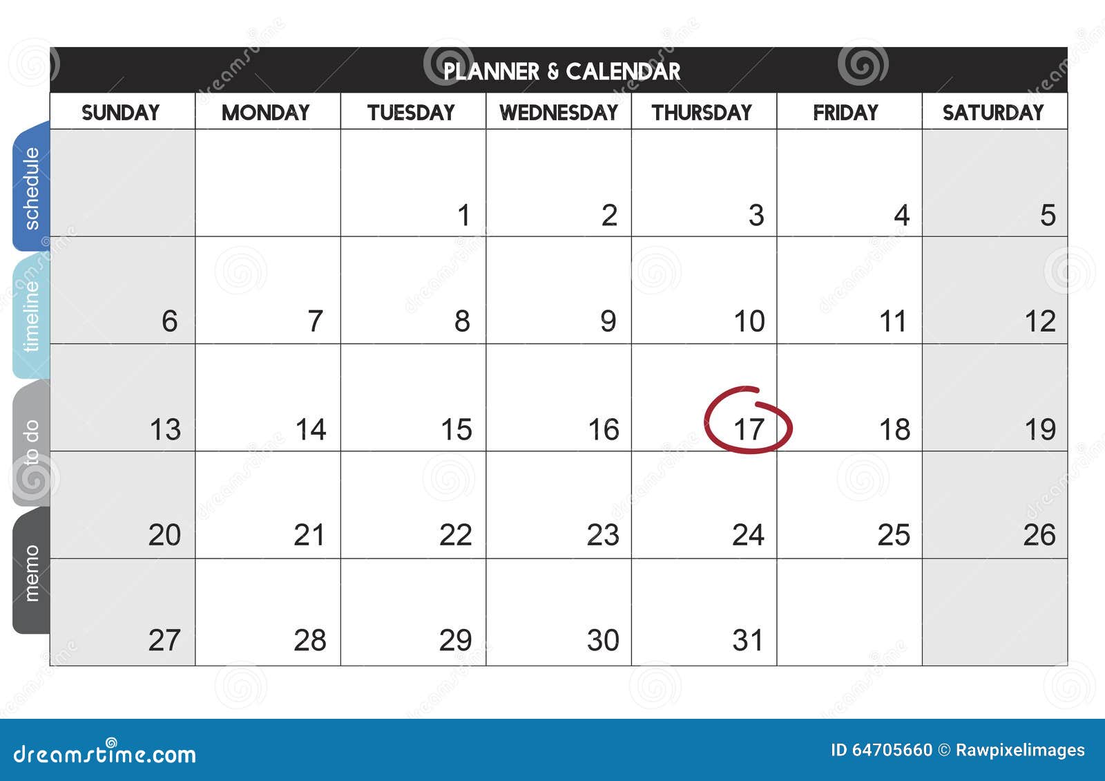 Calender Planner Organization Management Remind Concept Stock ...