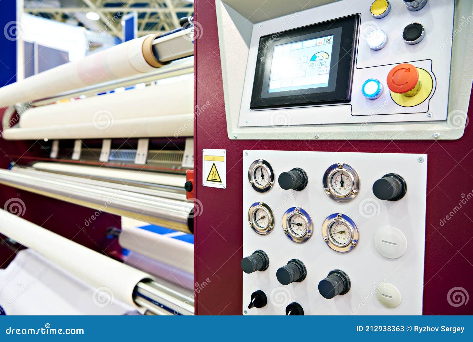 Calender for Transfer Printing Machine Stock Image - Image of machine ...