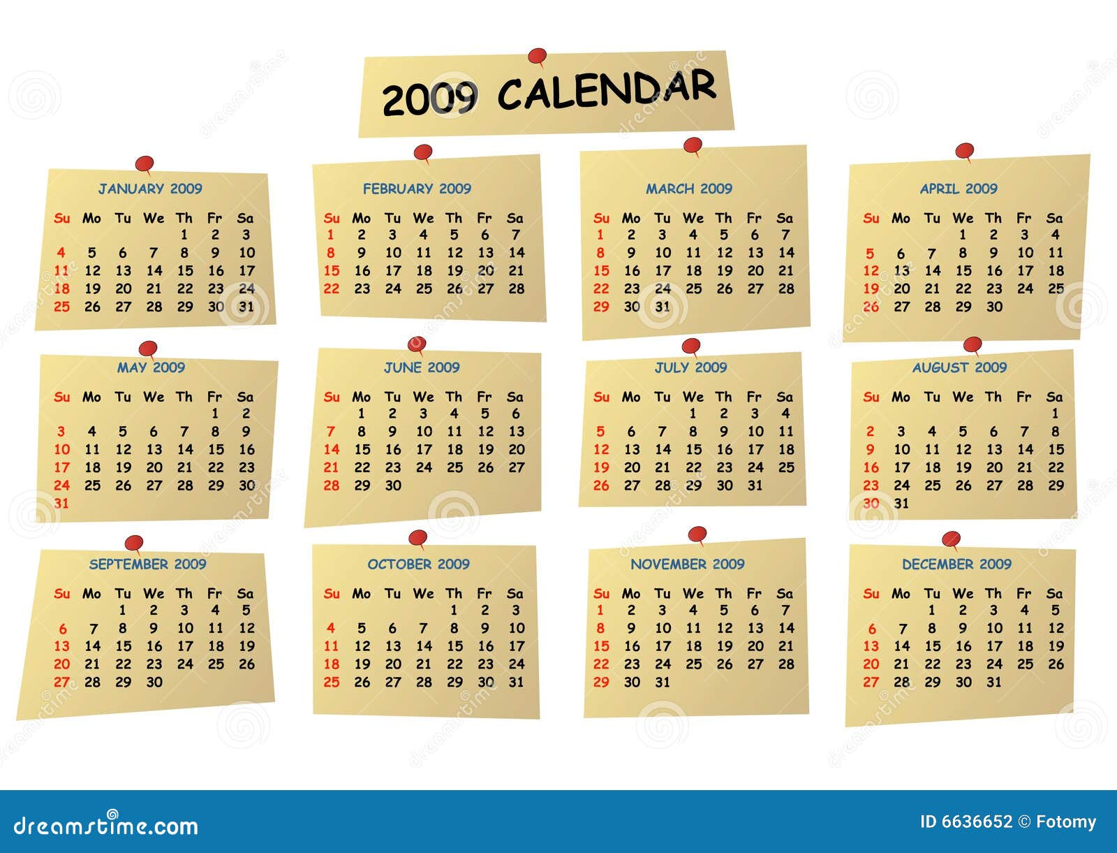 Calendrier 2009 Editable illustration de vecteur. Illustration du ...