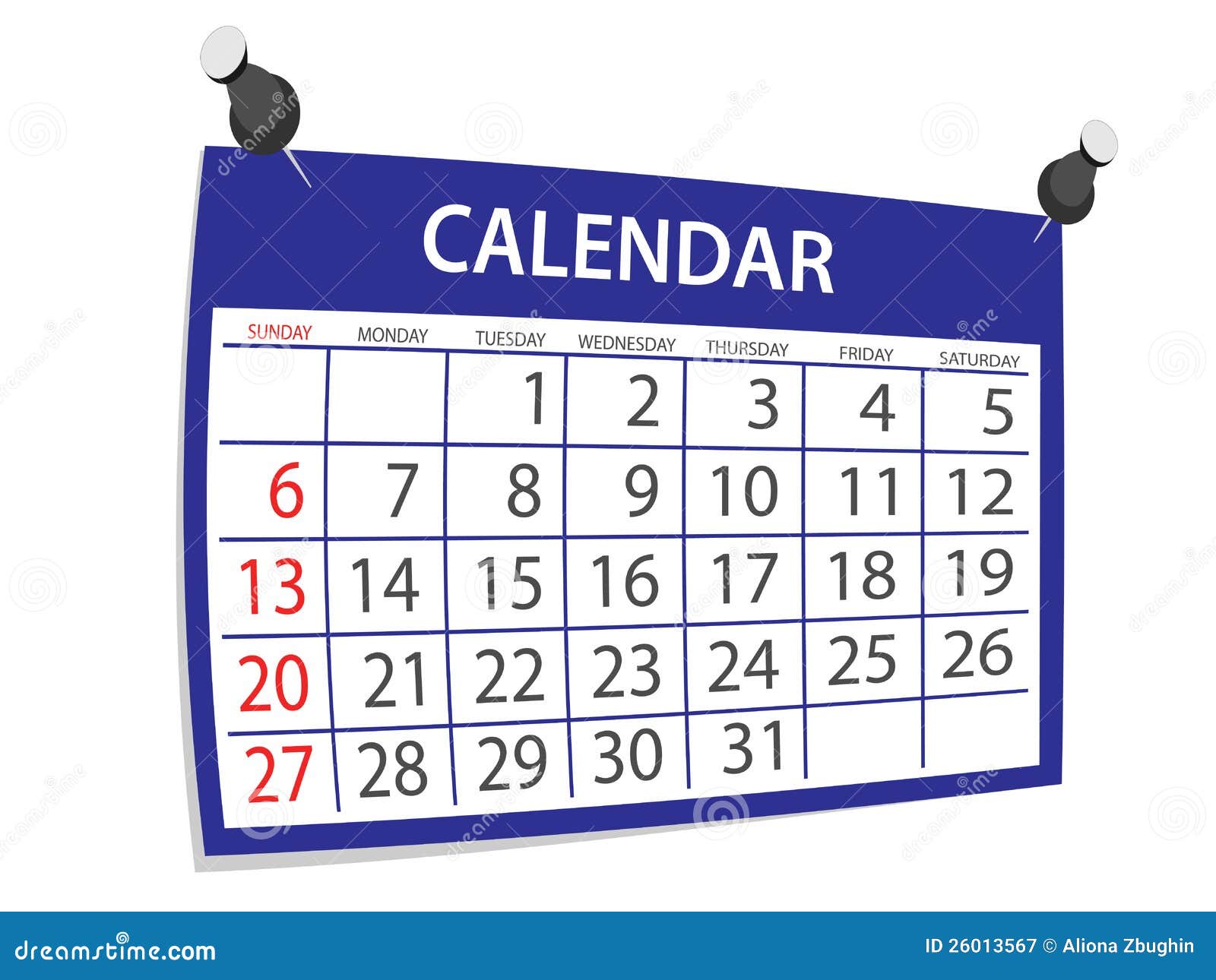 Calendrier illustration de vecteur. Illustration du agenda - 26013567
