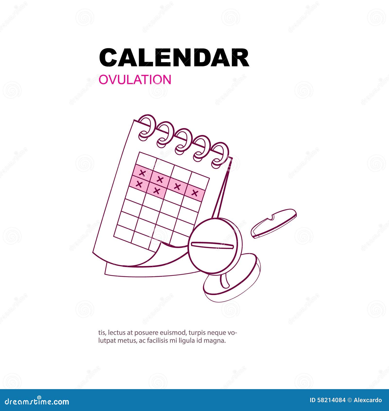 Calendrier d'ovulation illustration de vecteur. Illustration du humain ...