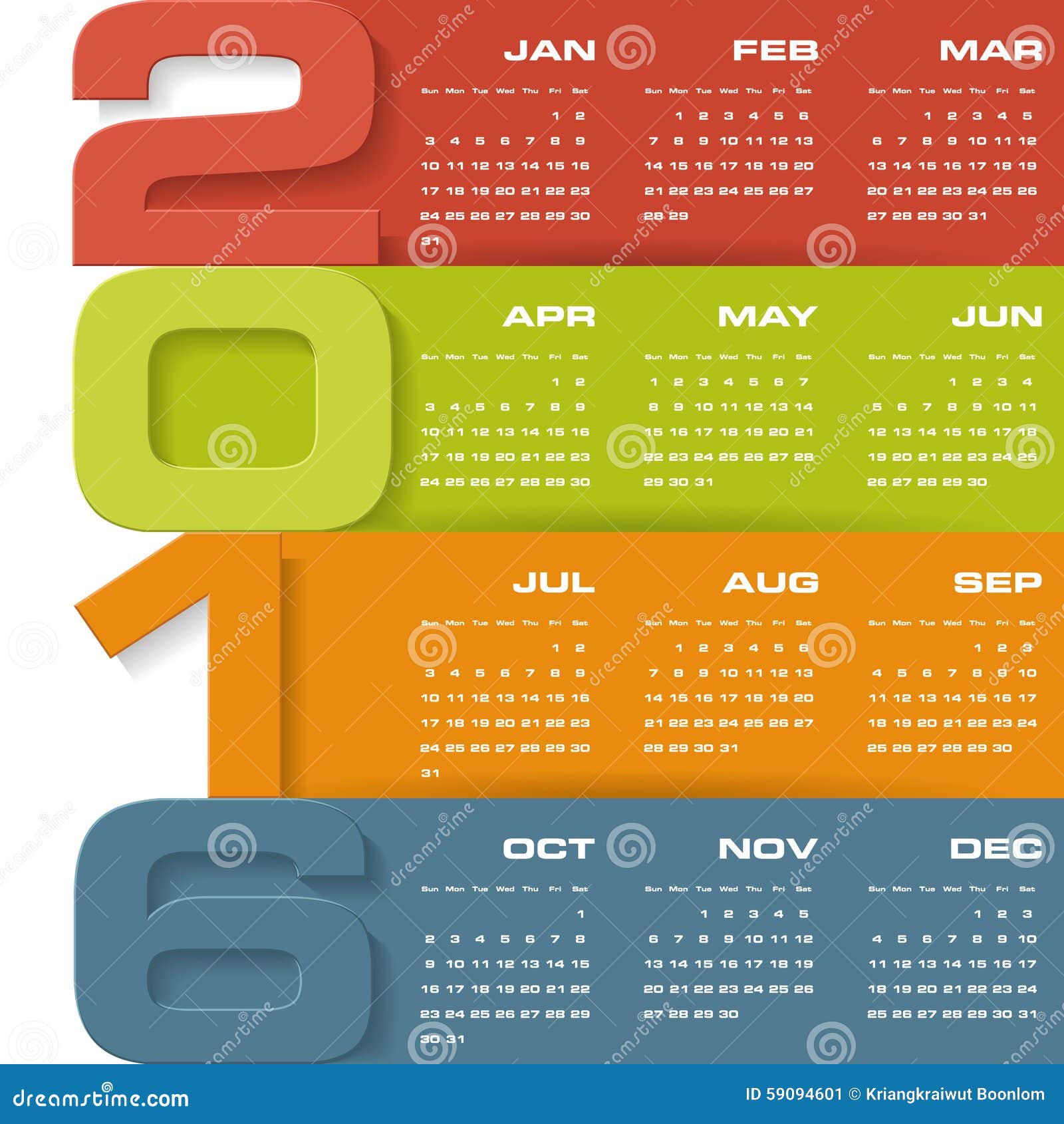 Calendrier De Conception Simple Calibre De Conception De Vecteur De ...