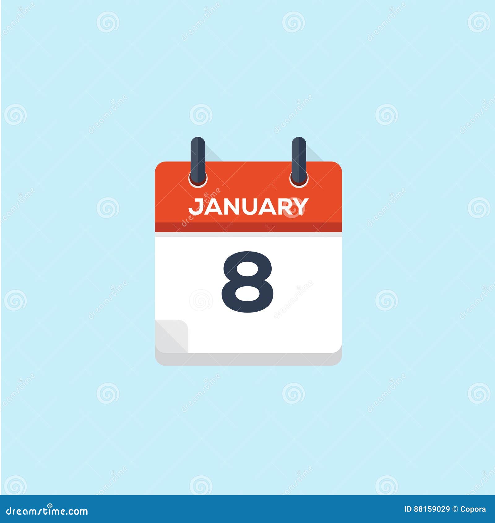 8 Calendrier De Janvier, Illustration De Vecteur Illustration de ...