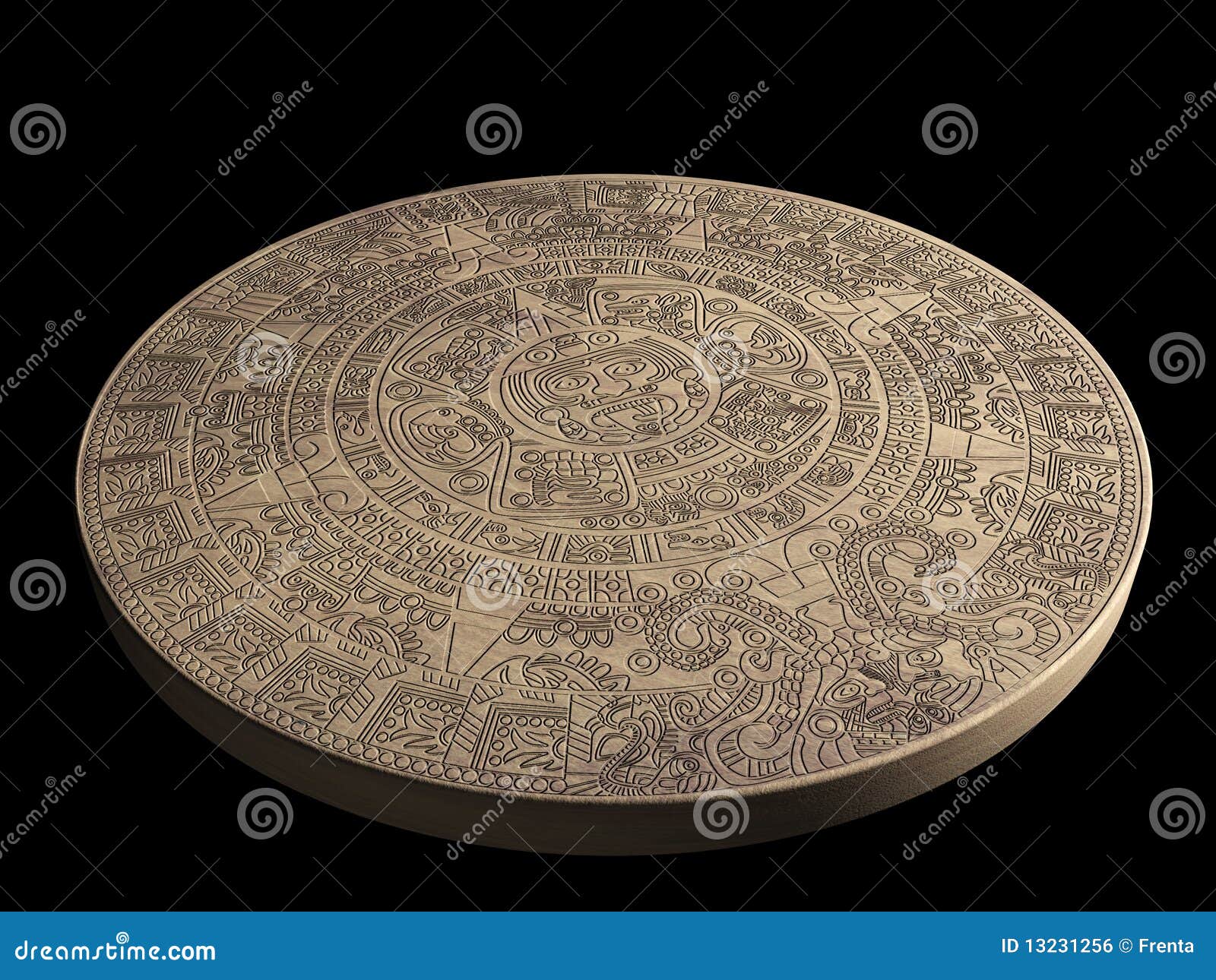 Calendrier de Maya illustration stock. Illustration du dieu - 13231256