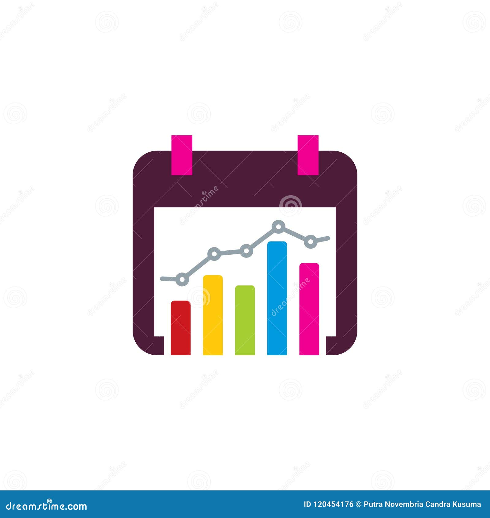 Calendrier Logo Icon Design Analytique Illustration de Vecteur ...