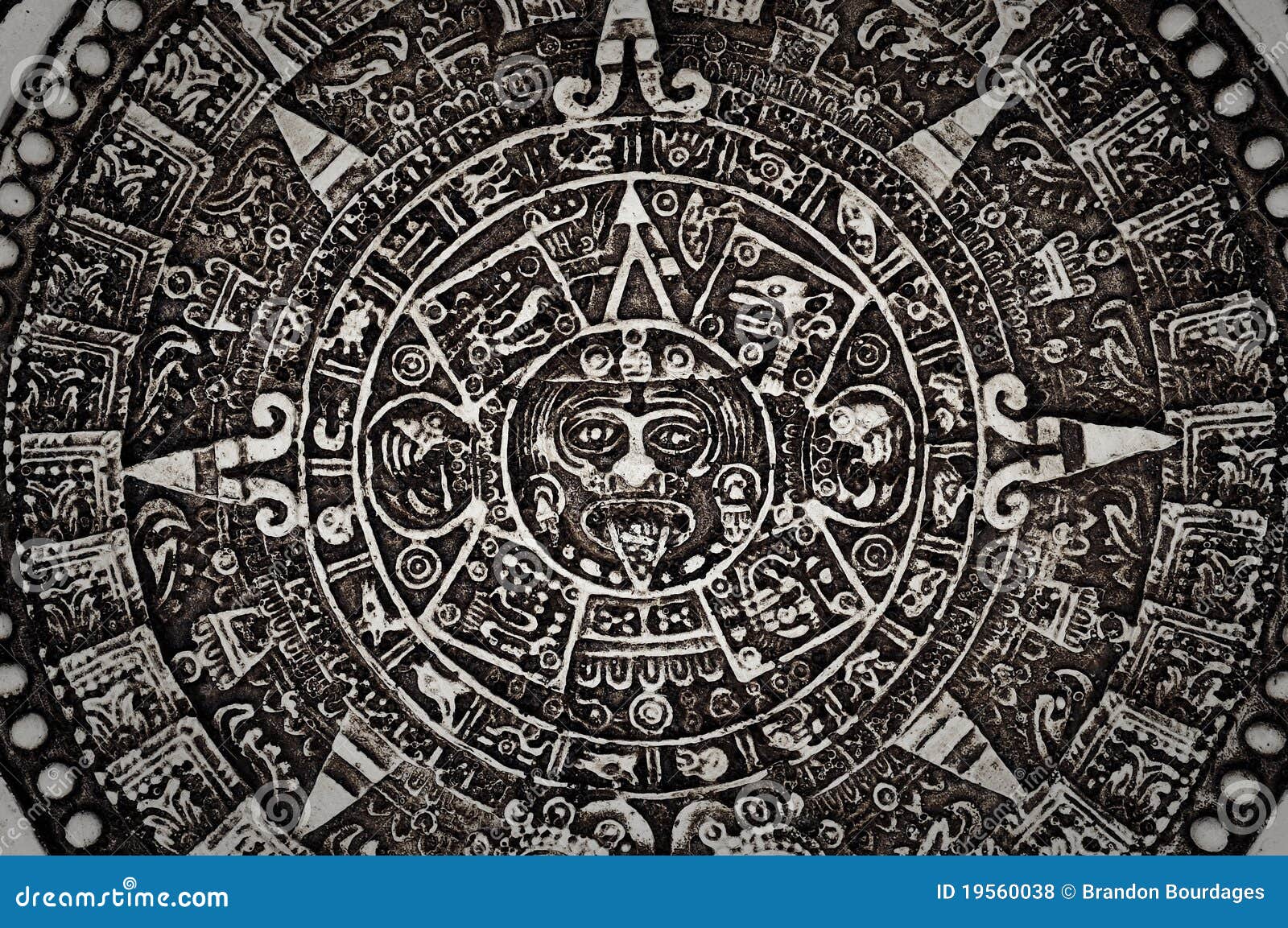 Calendrier Maya Antique Photos libres de droits - Image: 19560038