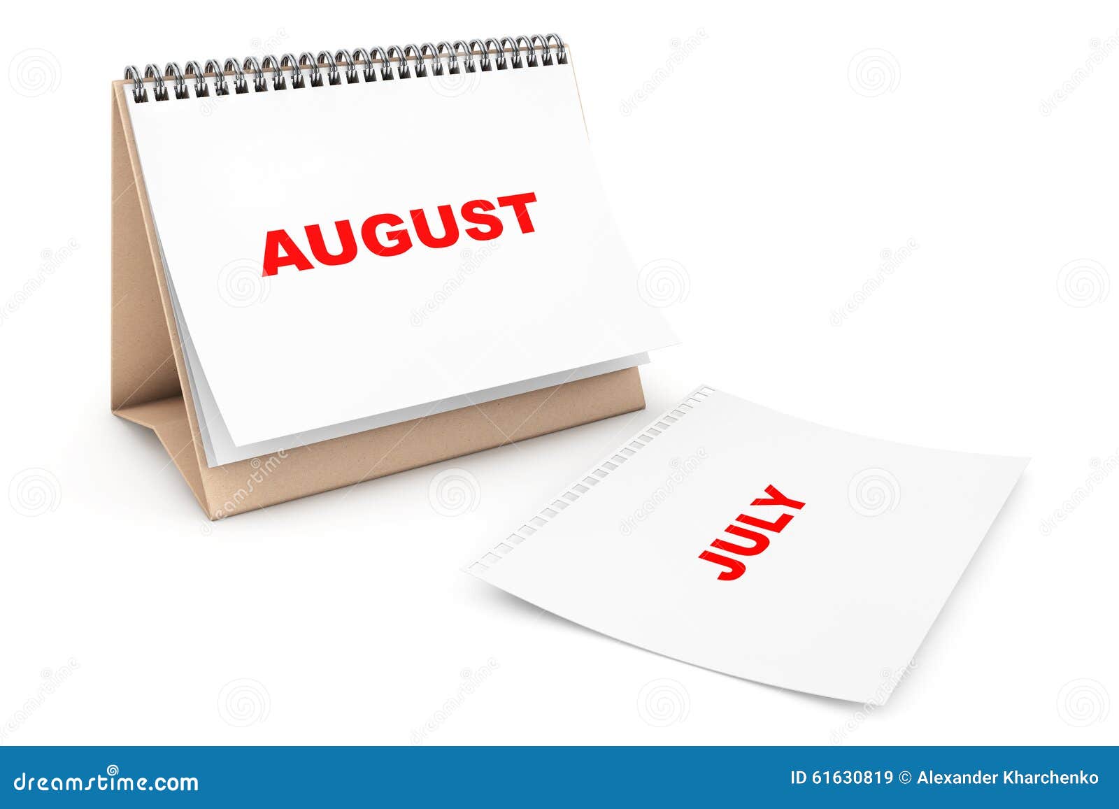 Calendrier Se Pliant Avec La Page De Mois D'août Illustration Stock ...