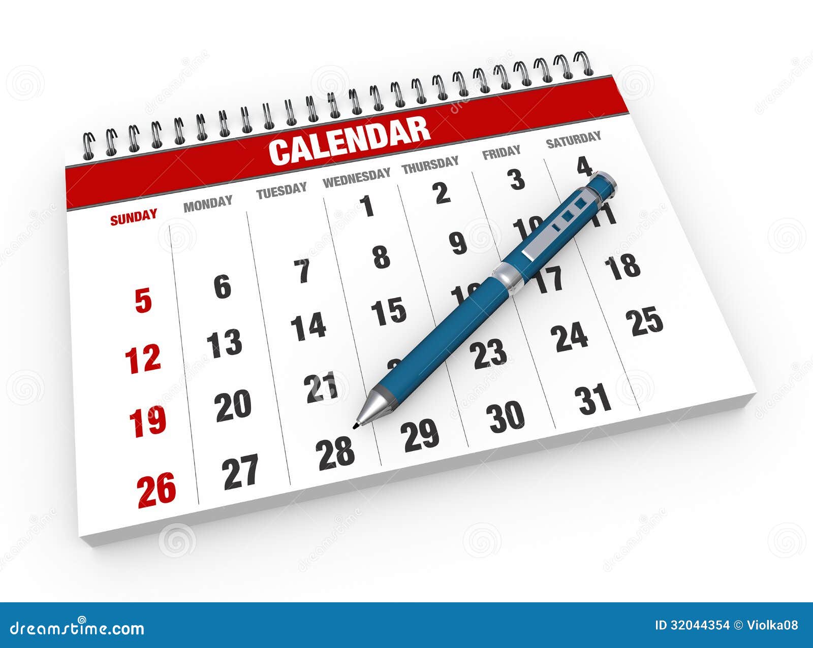 Calendrier vide illustration stock. Illustration du organisateur - 32044354