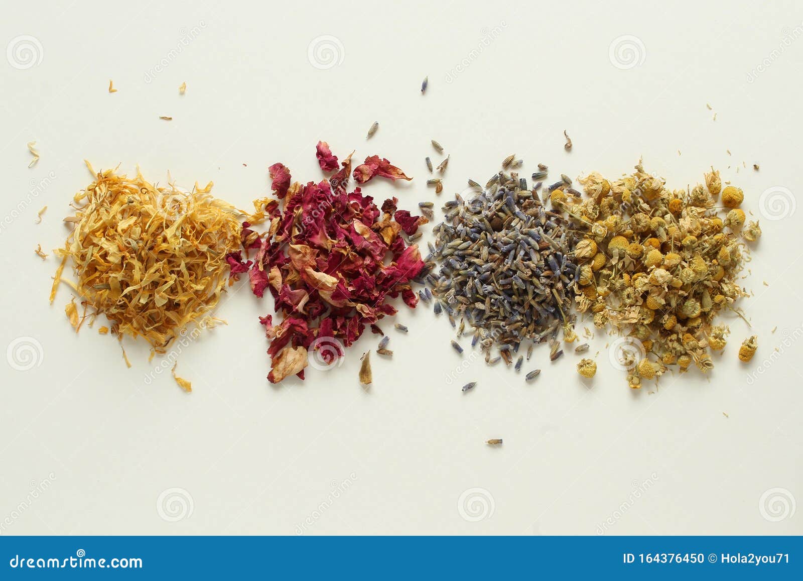 Calendula, Rose Petals, Lavender and Chamomile Stock Photo - Image of ...