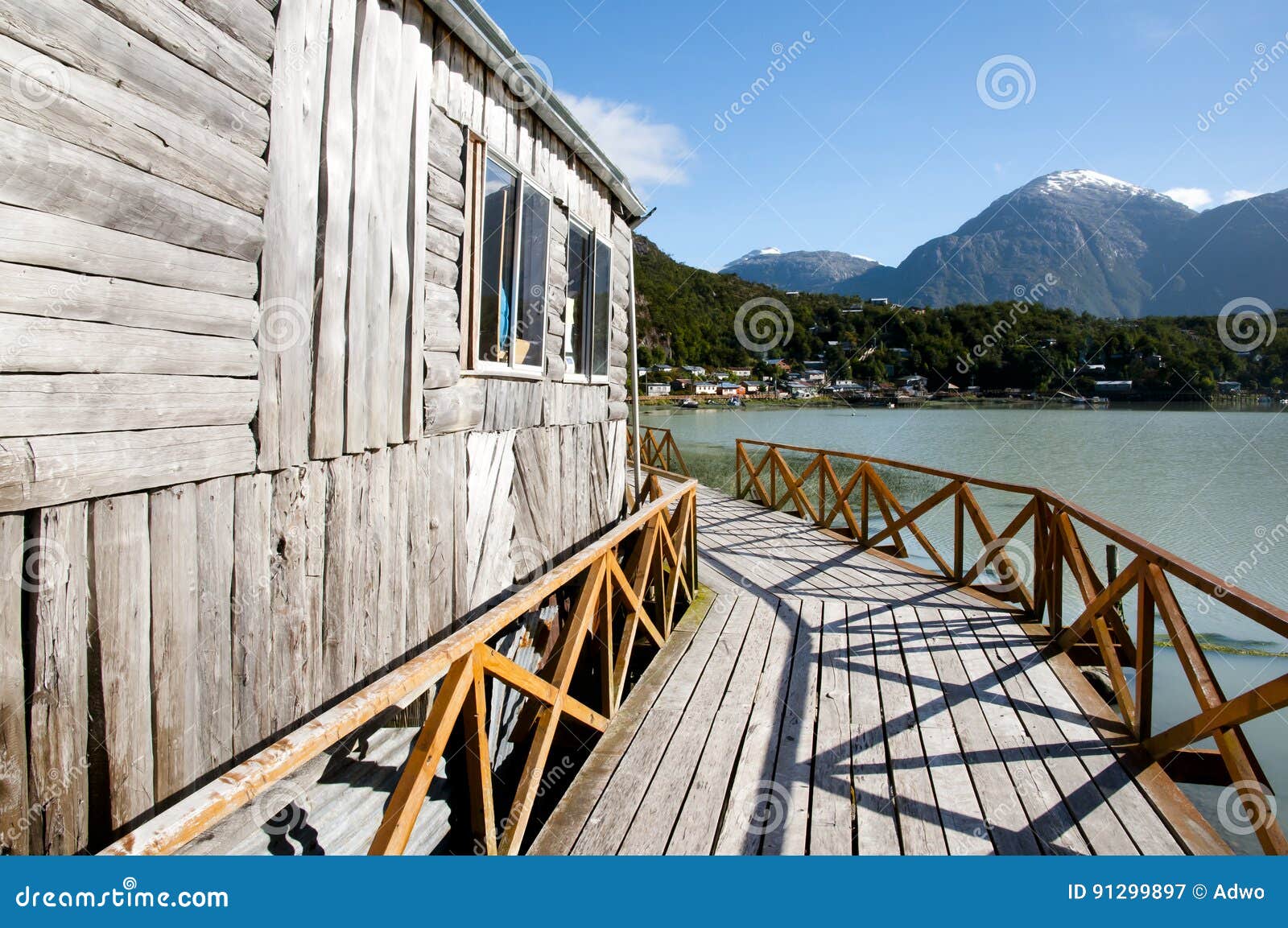 Caleta Tortel - Chile stock image. Image of calm, jetty - 91299897