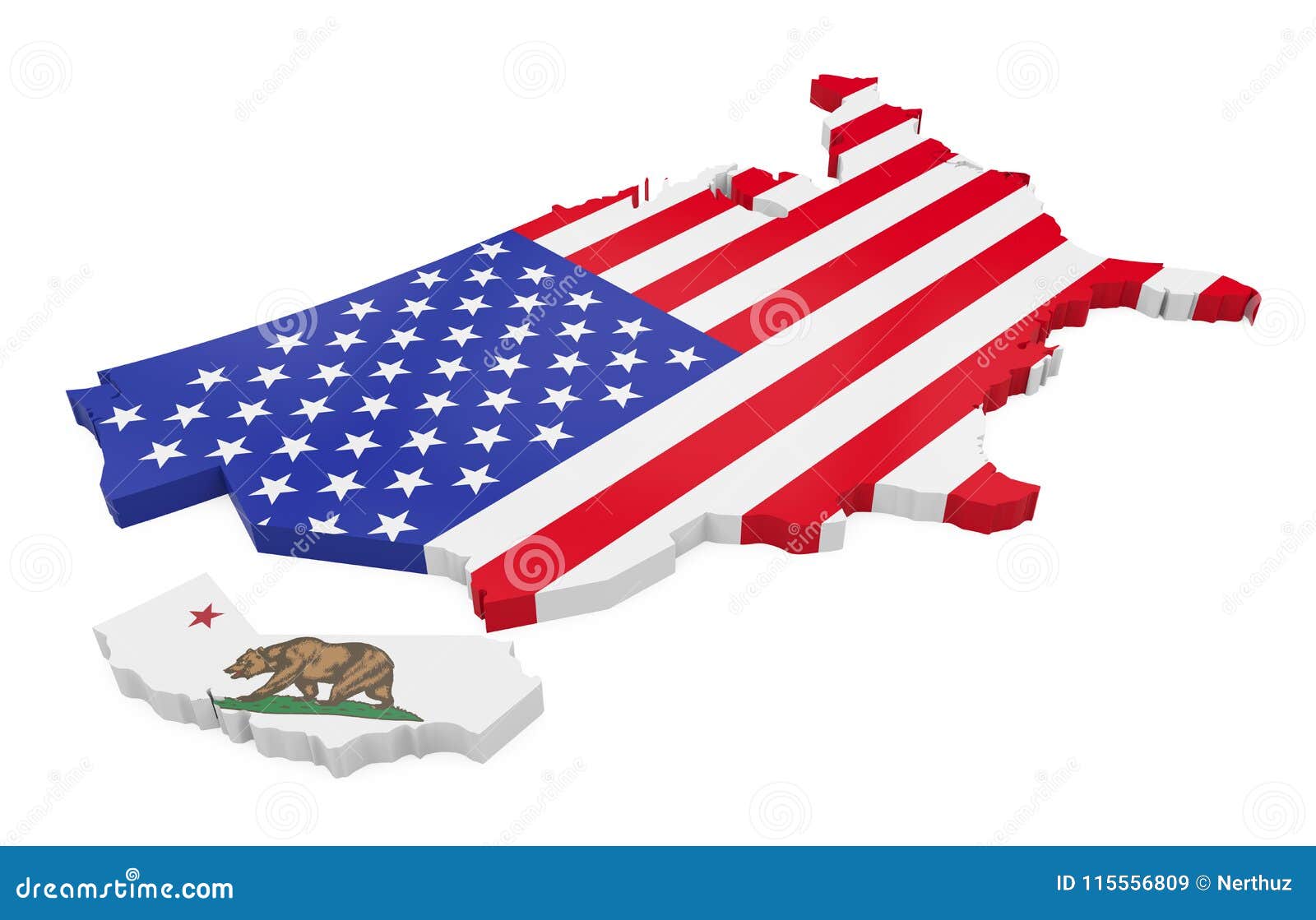 Calexit California Exit Concept Isolated Stock Illustration ...