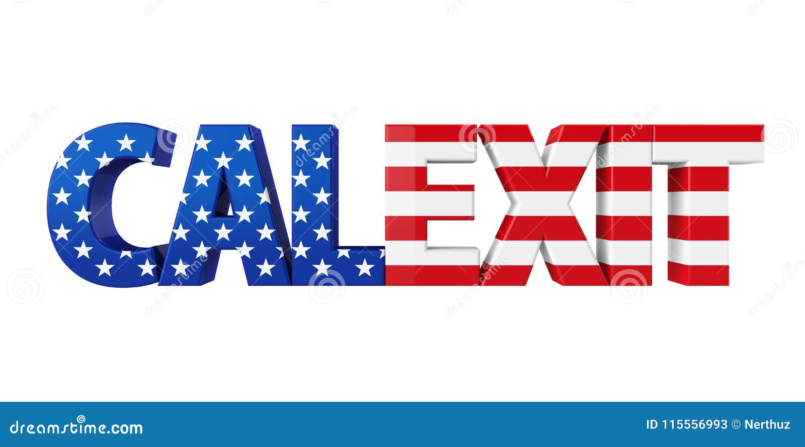 Calexit California Exit Concept Isolated Stock Illustration ...